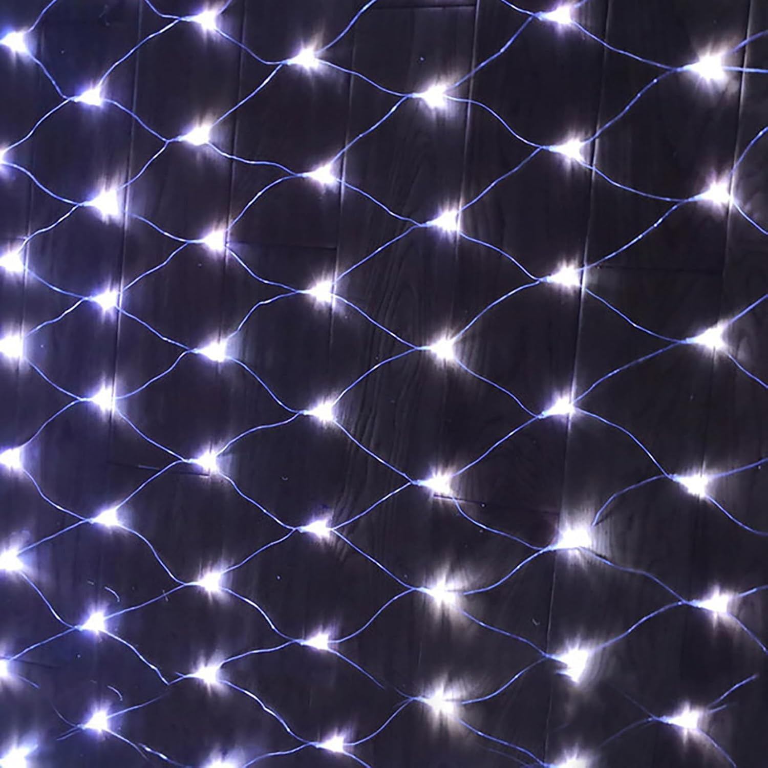 Garden Net Lights Battery Operated 1.5x1.5M 96LED Waterproof Net Mesh ...
