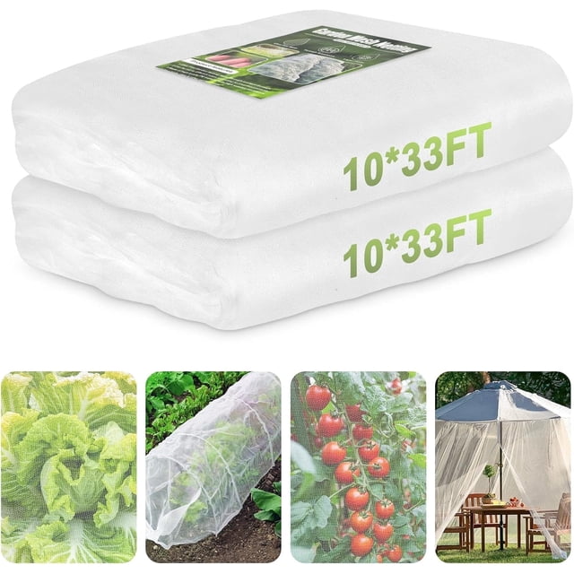 Garden Netting, 10x33Ft Ultra Fine Mesh Bird Netting & Pest Barrier - 2 ...