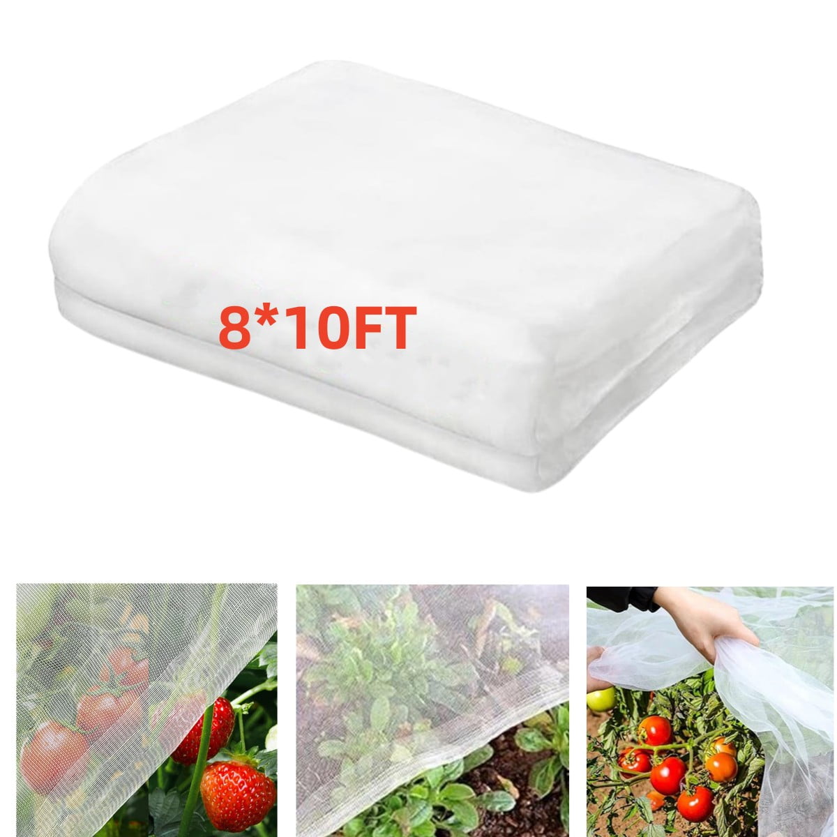 Garden Netting 8x10ft, Mosquito Netting Mesh,Plant Covers, Fine Mesh ...