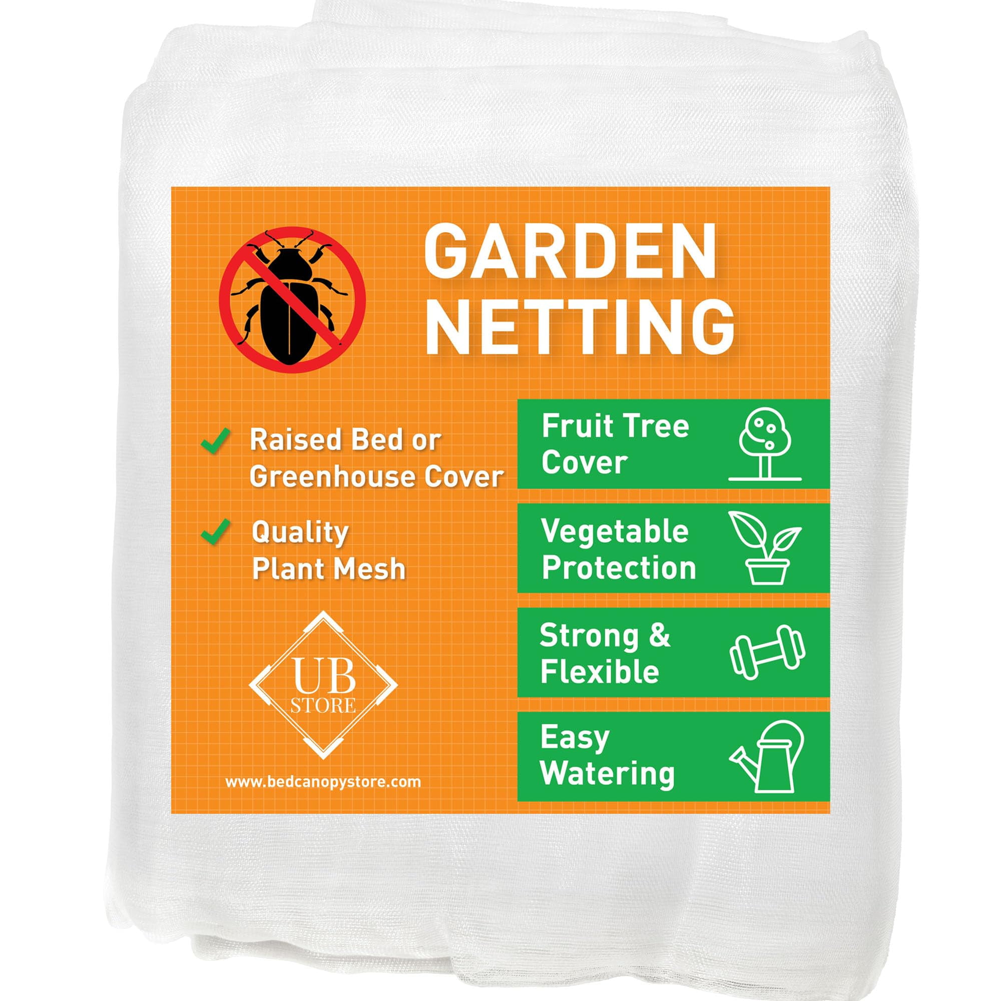 Garden Netting for Insect, Bird and Bug Cover 10x20FT 2 Pack | White ...