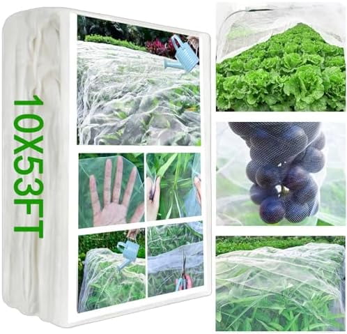 Garden Netting Mesh- 10x53Ft,Plant Covers Protection Ultra Fine Net for ...