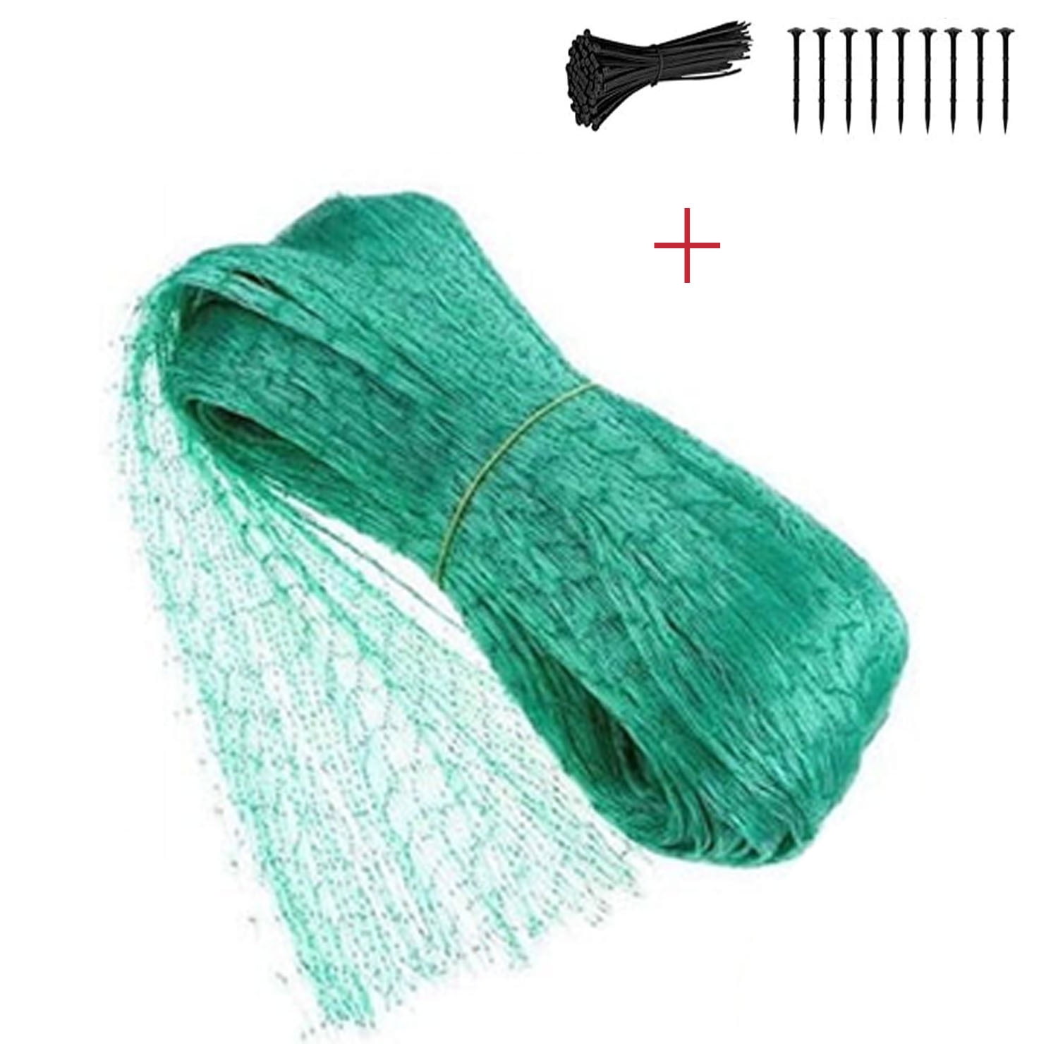 Garden Netting Mesh Anti Bird Net Protect Plant, 1* Netting + 10 nails ...