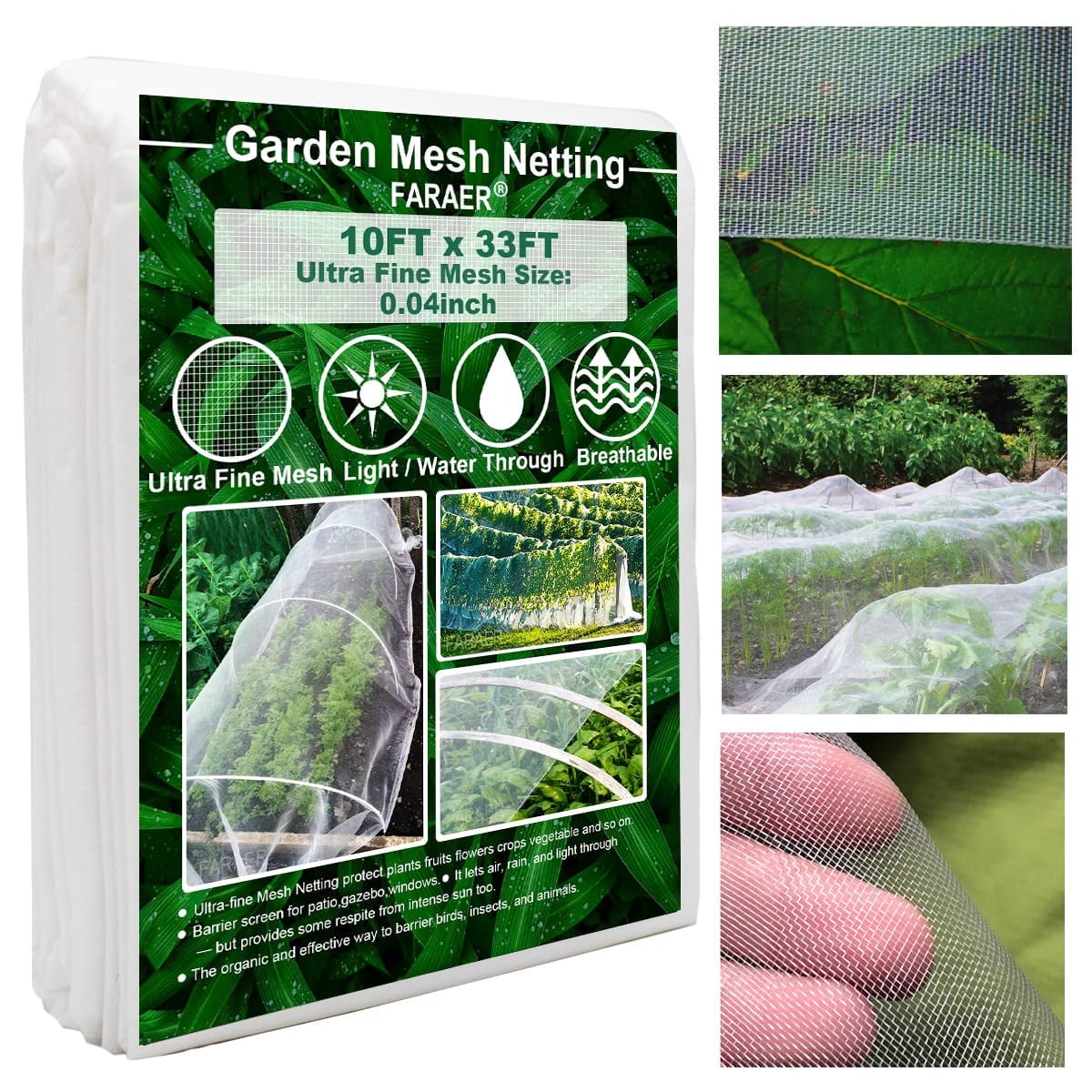 Garden Netting, Plant Covers 10x33Ft Net Ultra Fine Mesh Protection ...