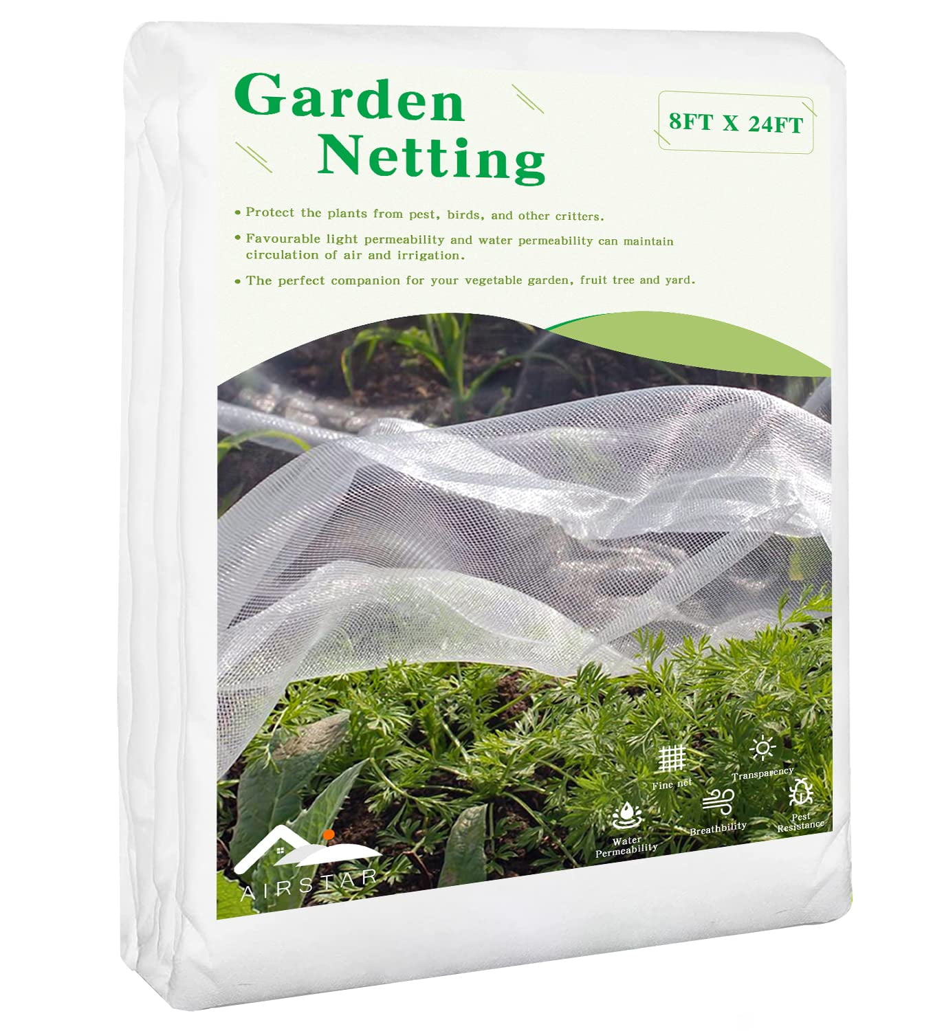 Garden Netting, Plant Covers 8x24 Ft Ultra Fine Mesh Protection Netting ...