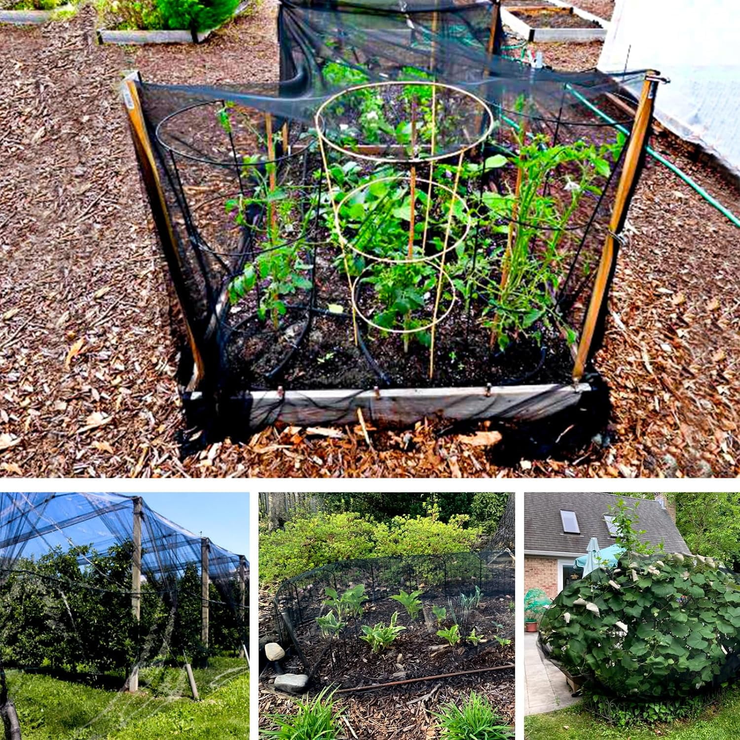 Garden Netting, Sapontchi Mosquito Net 10x65ft for Bird Screen Mesh ...