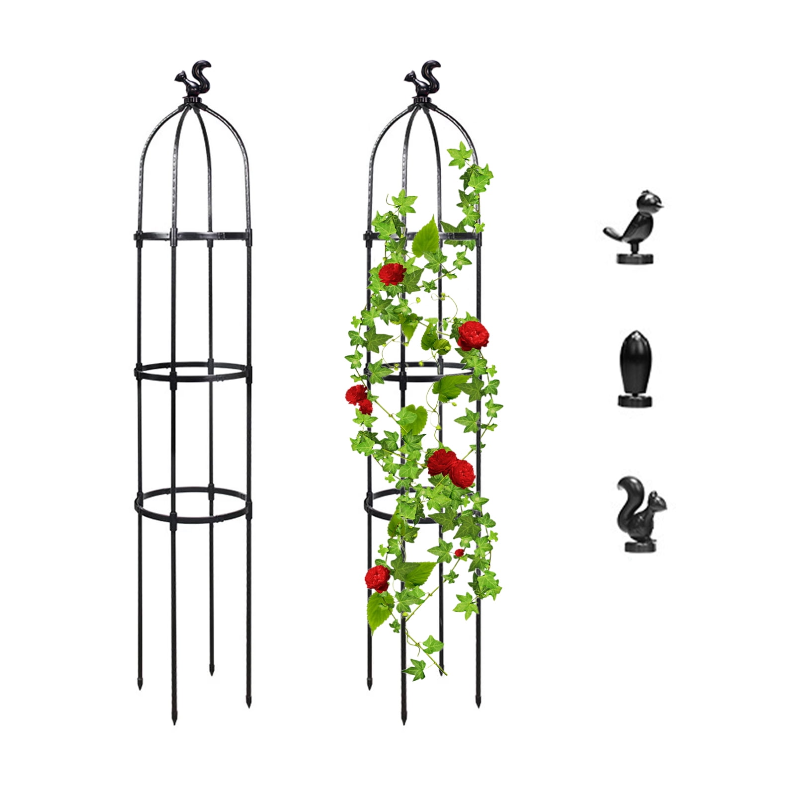 Garden Obelisk Trellis For Climbing Plants Outdoor Rose Bush Round ...