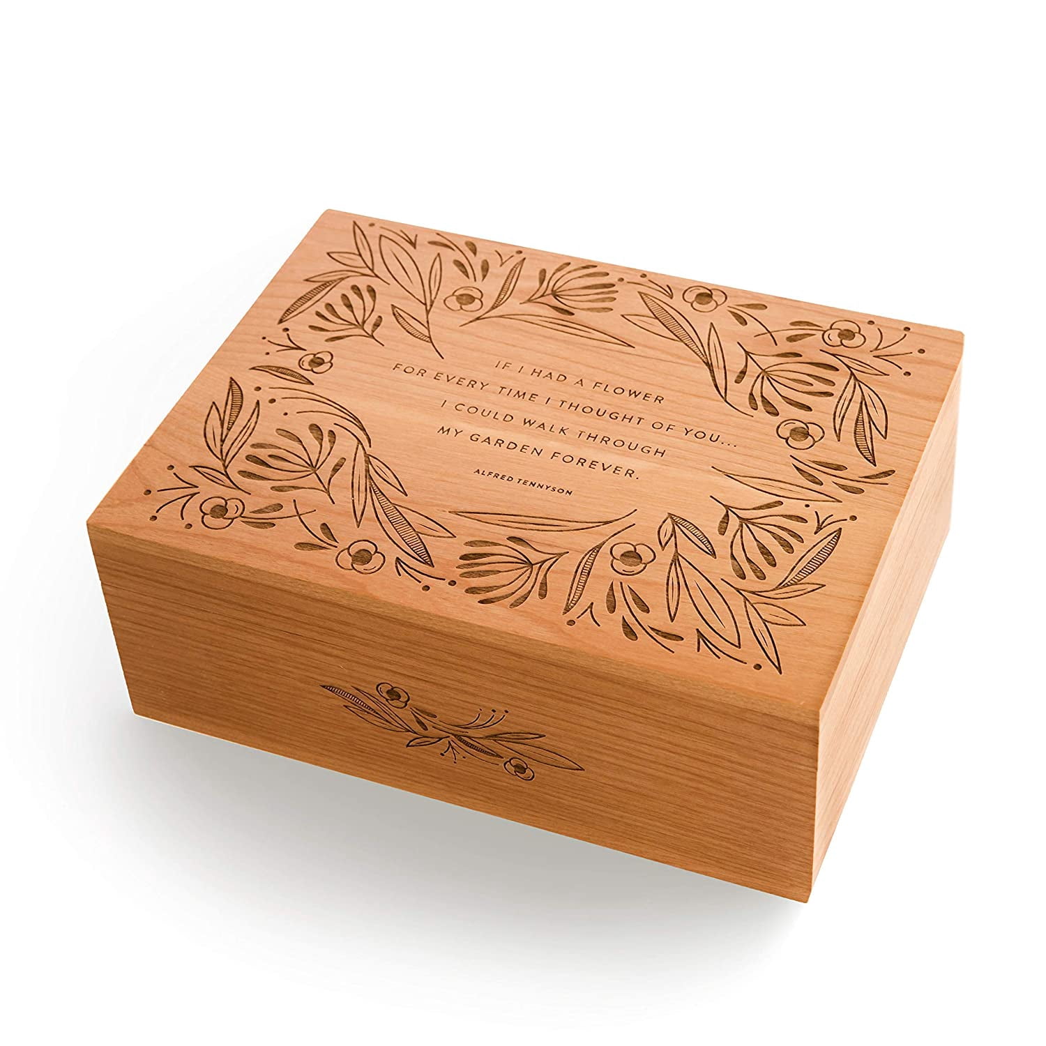 Garden Of Flowers Alfred Lord Tennyson Quote Wood Keepsake Box ...