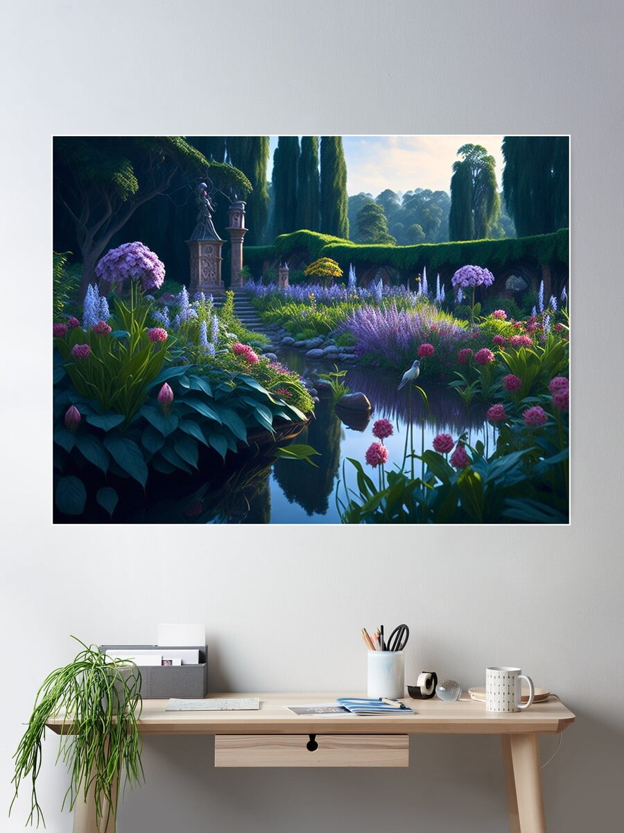 Garden Of Shadows Poster Wall Art, Modern Wall Decor For Living Room ...