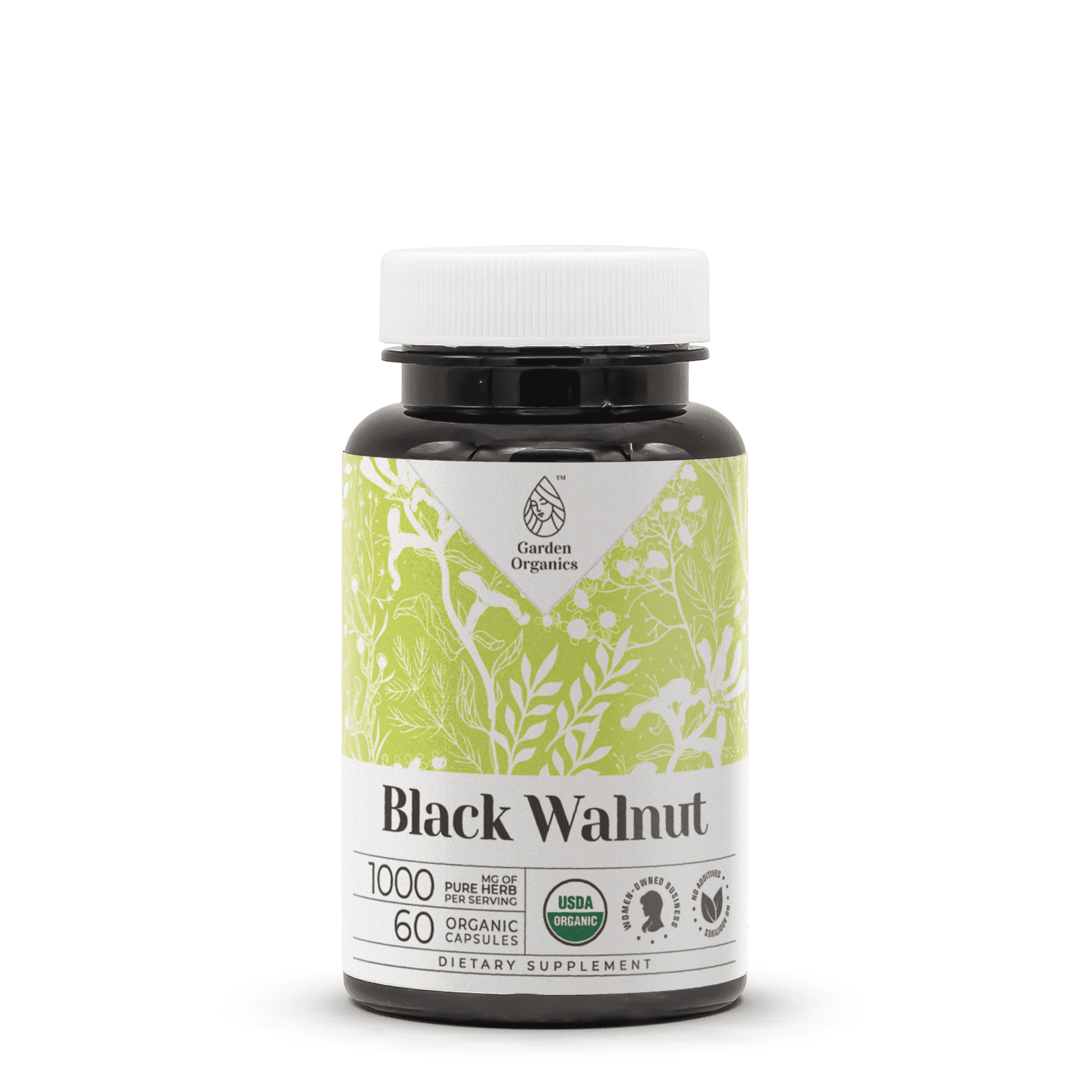 Garden Organics Black Walnut Capsules, Natural Herbal Supplement for ...