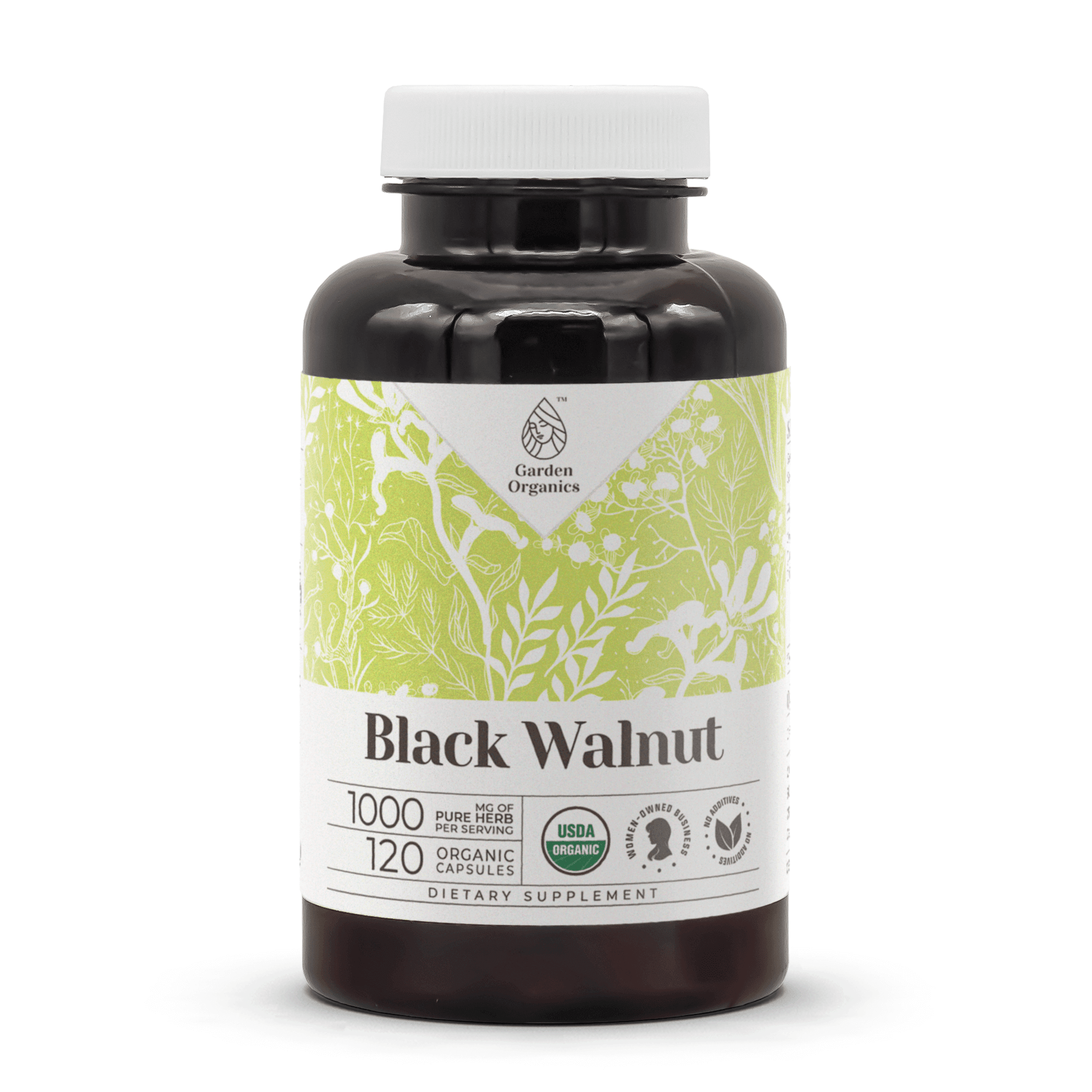 Garden Organics Black Walnut Capsules, Natural Herbal Supplement for ...