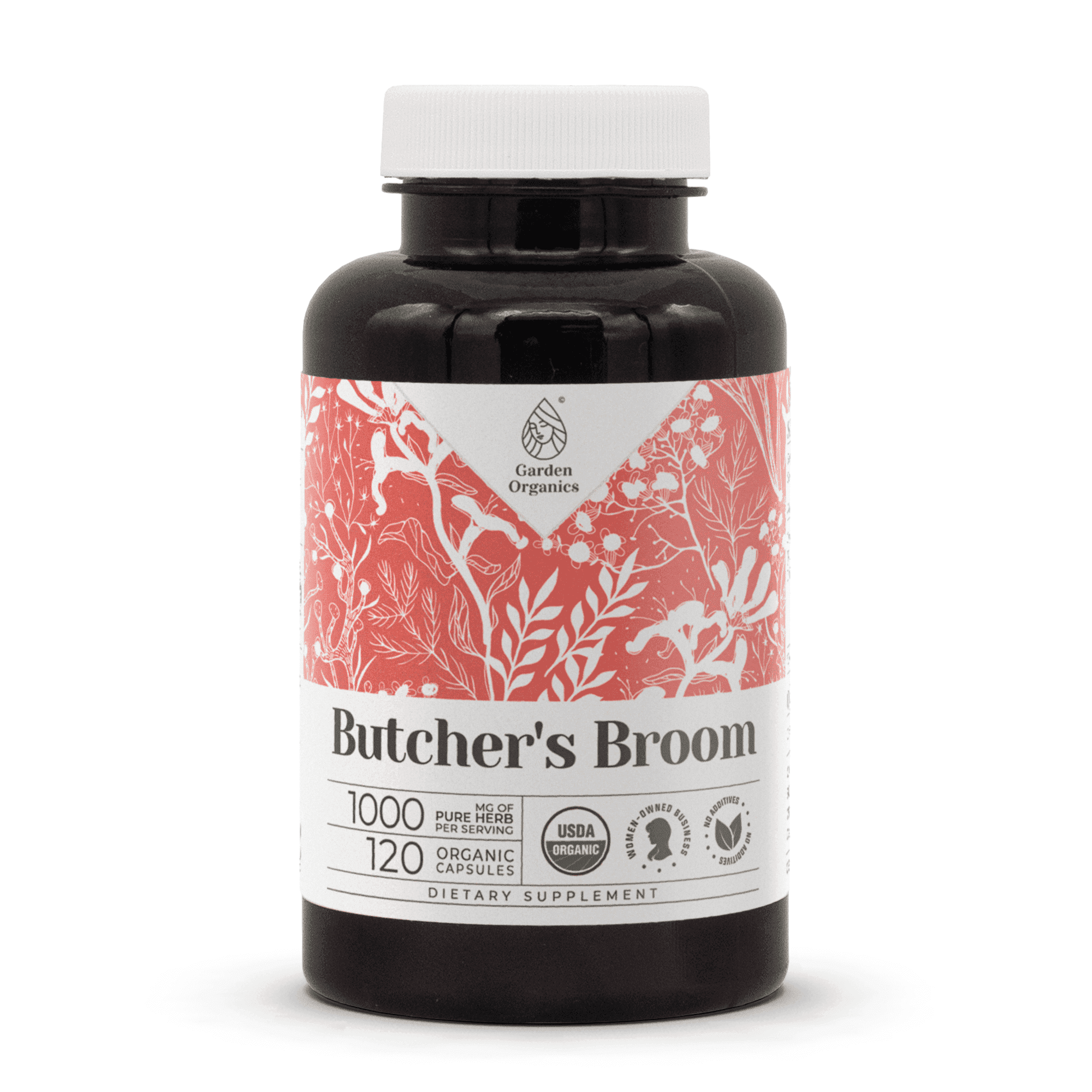 Garden Organics Butcher's Broom Capsules, Natural Herbal Supplement for ...