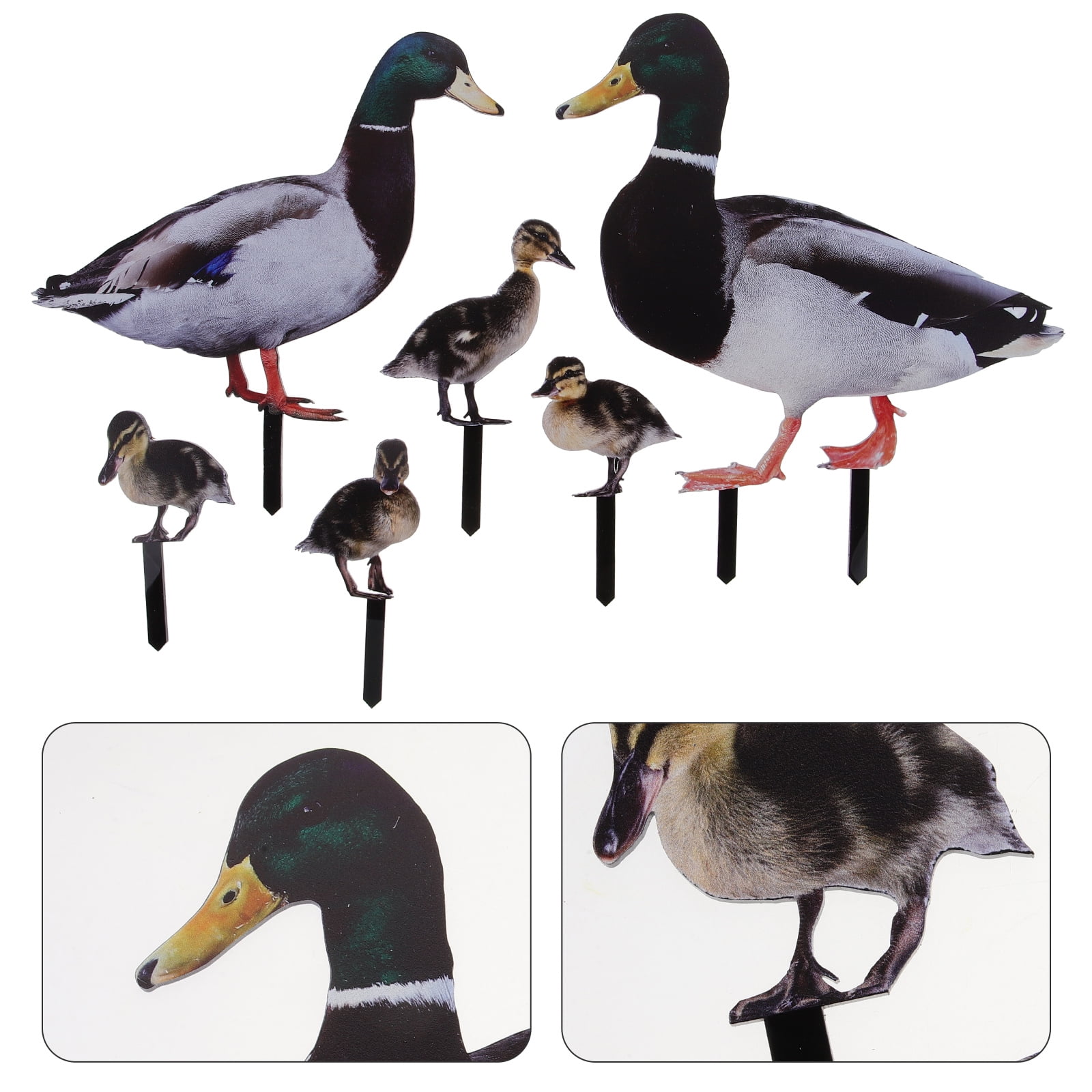 ETEREAUTY Realistic Acrylic Duck Garden Stake Decor for Vibrant Outdoor ...