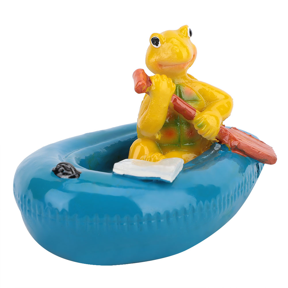 Garden Ornament, Pond Water Feature, Artistic Decor Blue Raft Resin ...