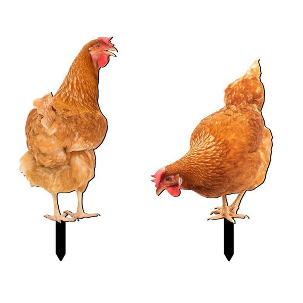 Garden Ornaments Sculptures Chicken Decorations Rooster Statues Yard ...
