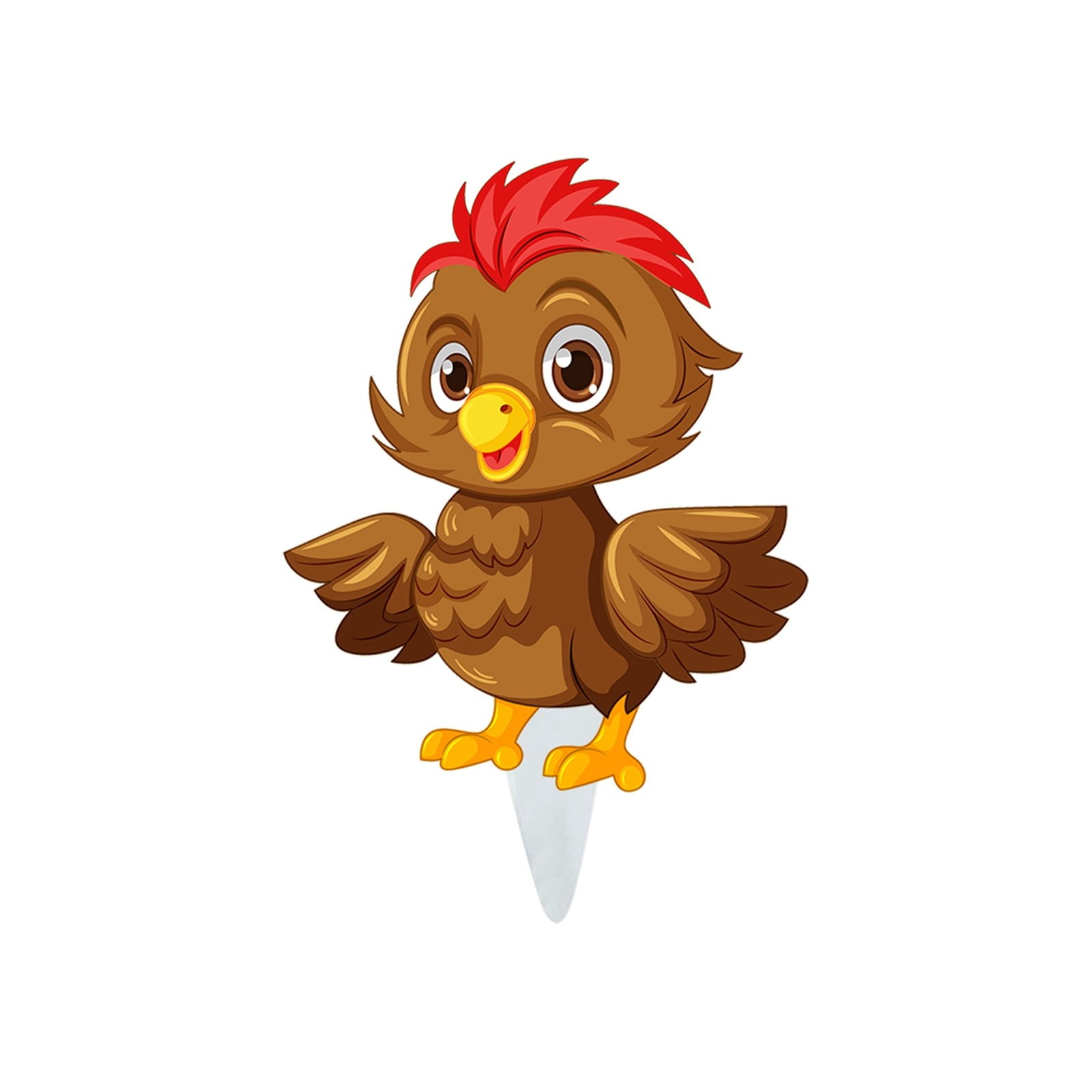 Garden Outdoor Wooden Cartoon Rooster Decoration With Cute Rooster ...