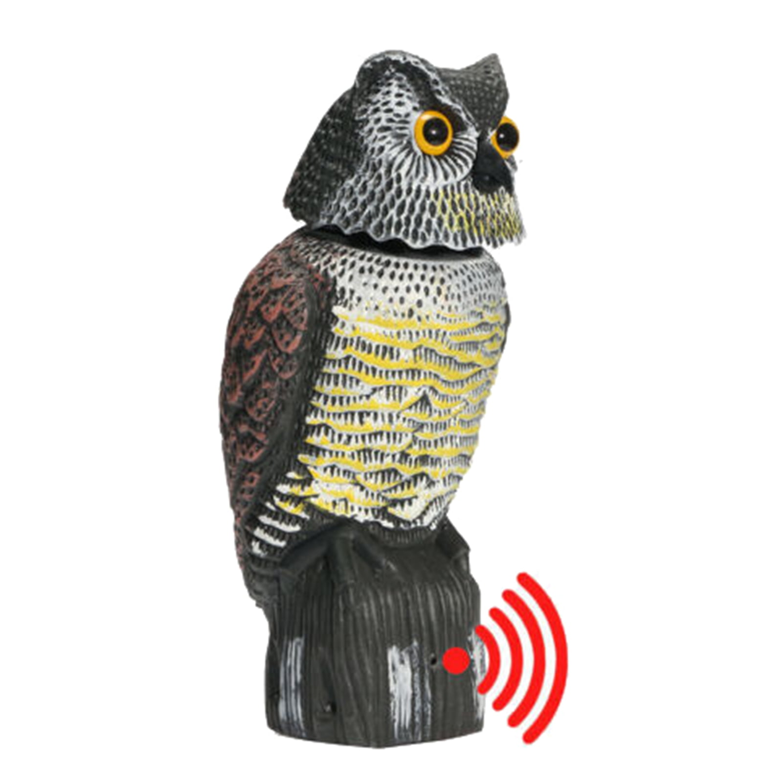 Garden Owl Decoy Weatherproof Owl Scarecrow with 360-Degree Rotating ...