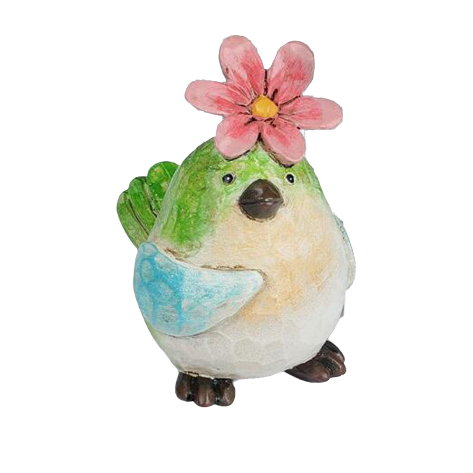 Garden Pagoda Statue Outdoor Colorful Bird Ornament With Flowers Hand ...