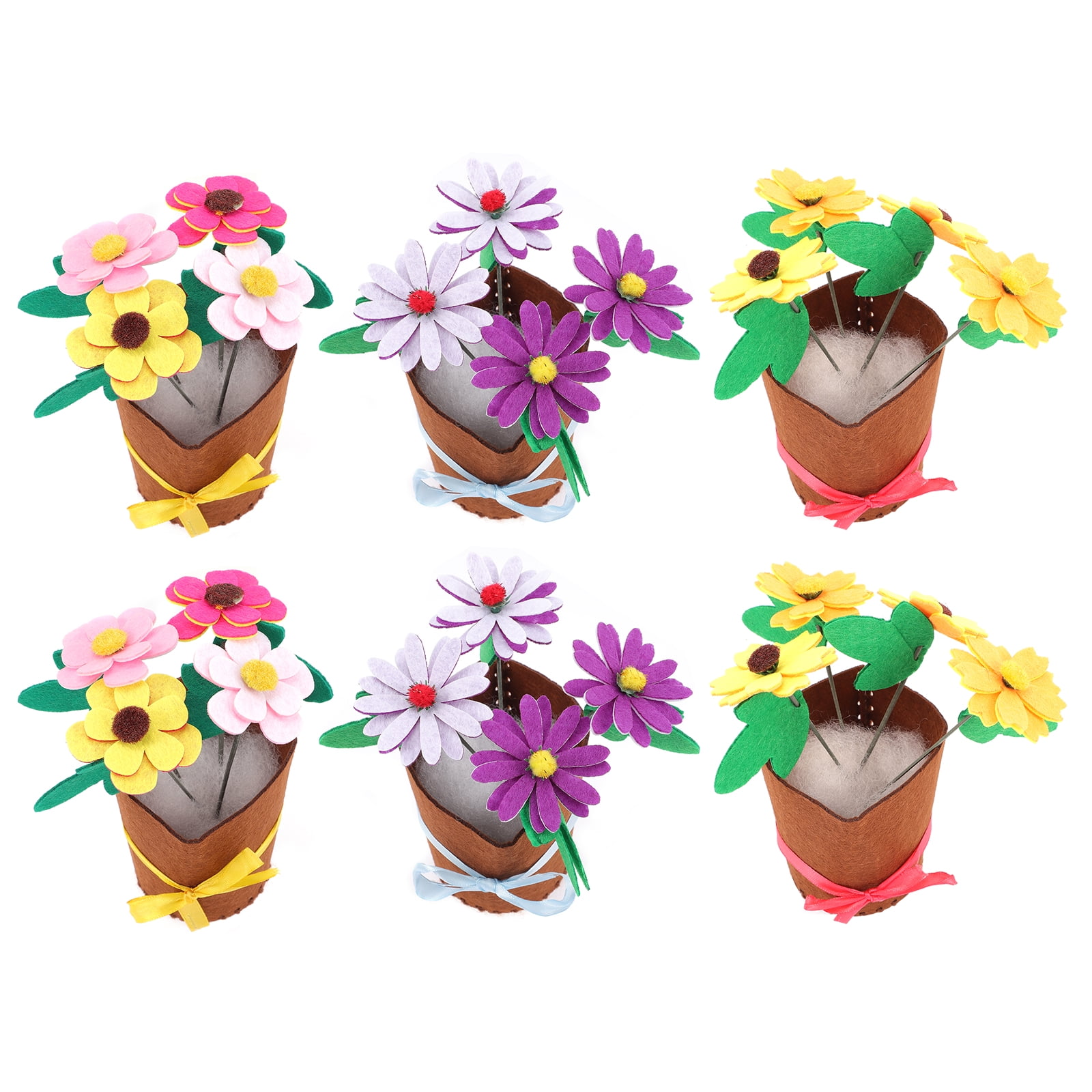 Garden Paper Pot Craft Kit 6 Pcs DIY Fabric Potted Plants Flowerpot ...