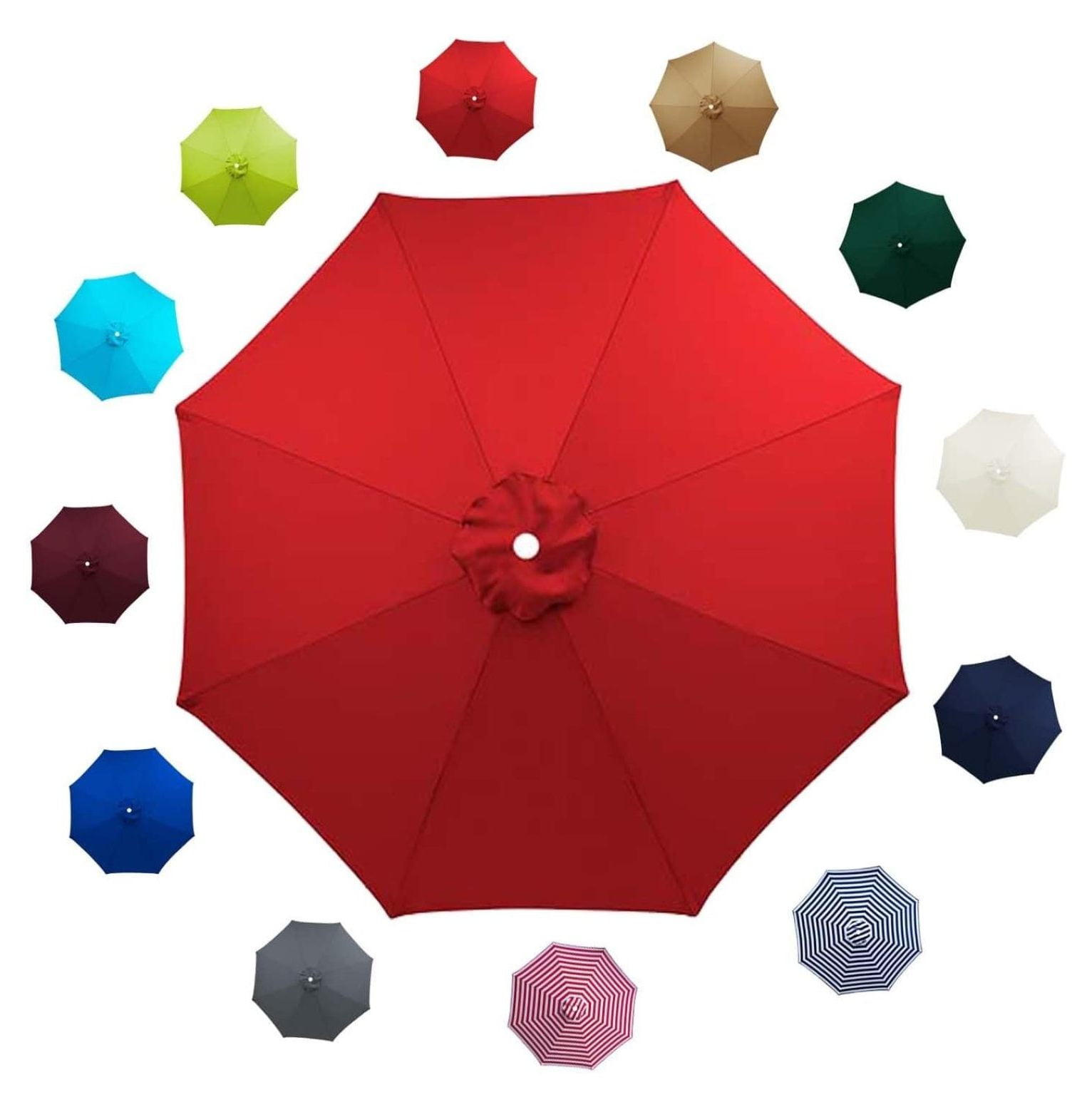 Garden Parasol Replacement Canopy Cover 10FT/300cm Patio Replacement ...