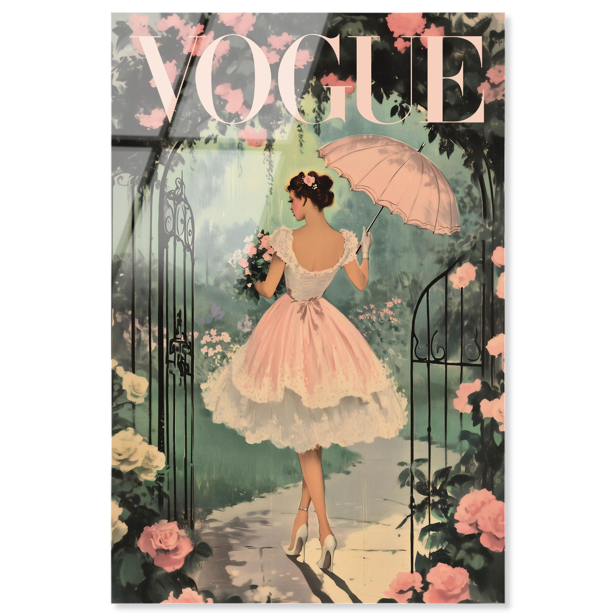 Garden Parasol Stroll Cover Acrylic Print Glam Art Prints by Art Remedy ...