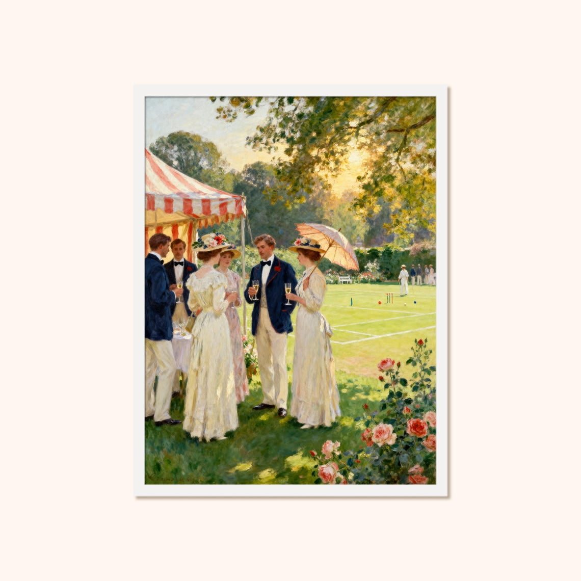 Garden Party Wall Art, Old Money Vintage Lawn Soiree Poster, Unframed ...