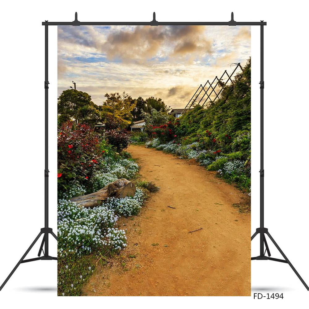 Garden Path Flowers Photography Backgrounds for Photo Studio Vinyl ...
