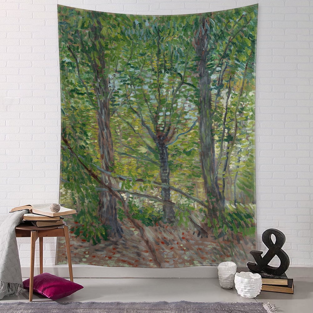 Garden Path Tree Tapestry Wall Hanging Oil Painting Abstract Mystic ...