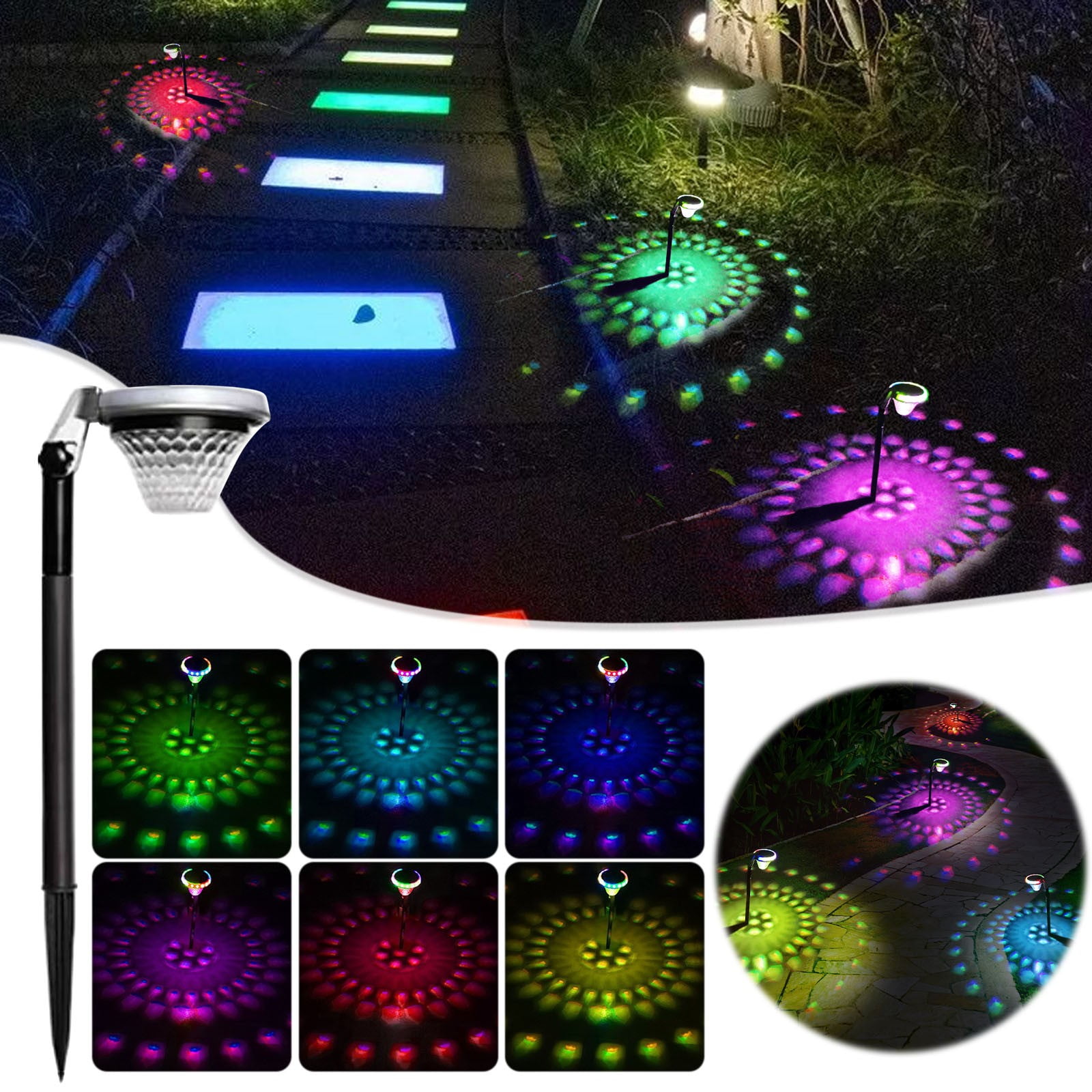 Garden Pathway Light, Solar Motion Activated Light, Adjustable Height ...