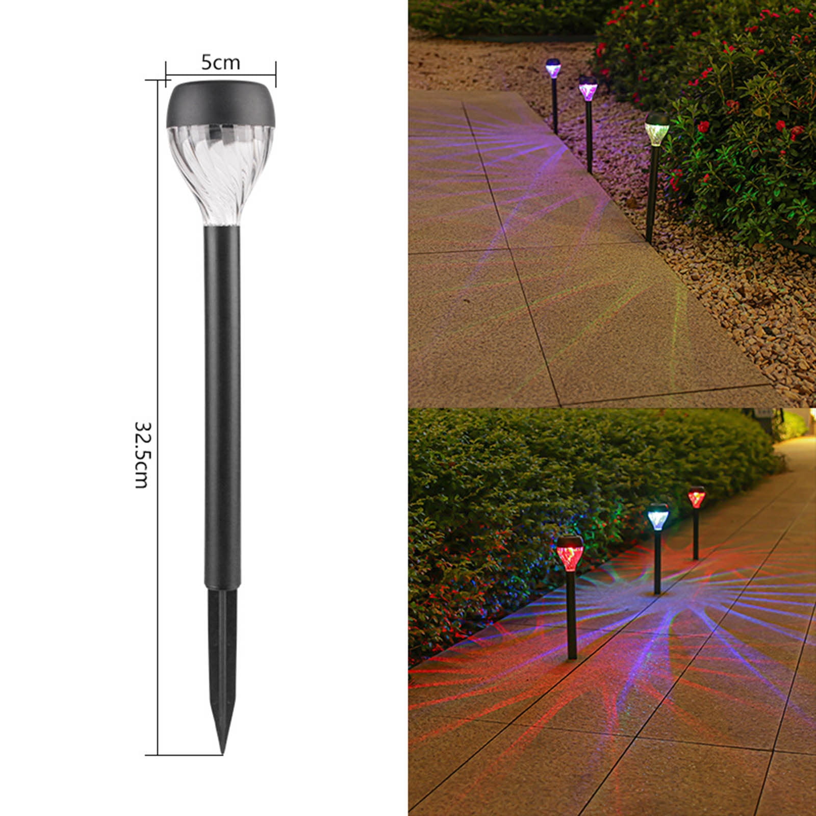 Garden Pathway Lights, Solar Powered Landscape Lights, Waterproof IP65 ...