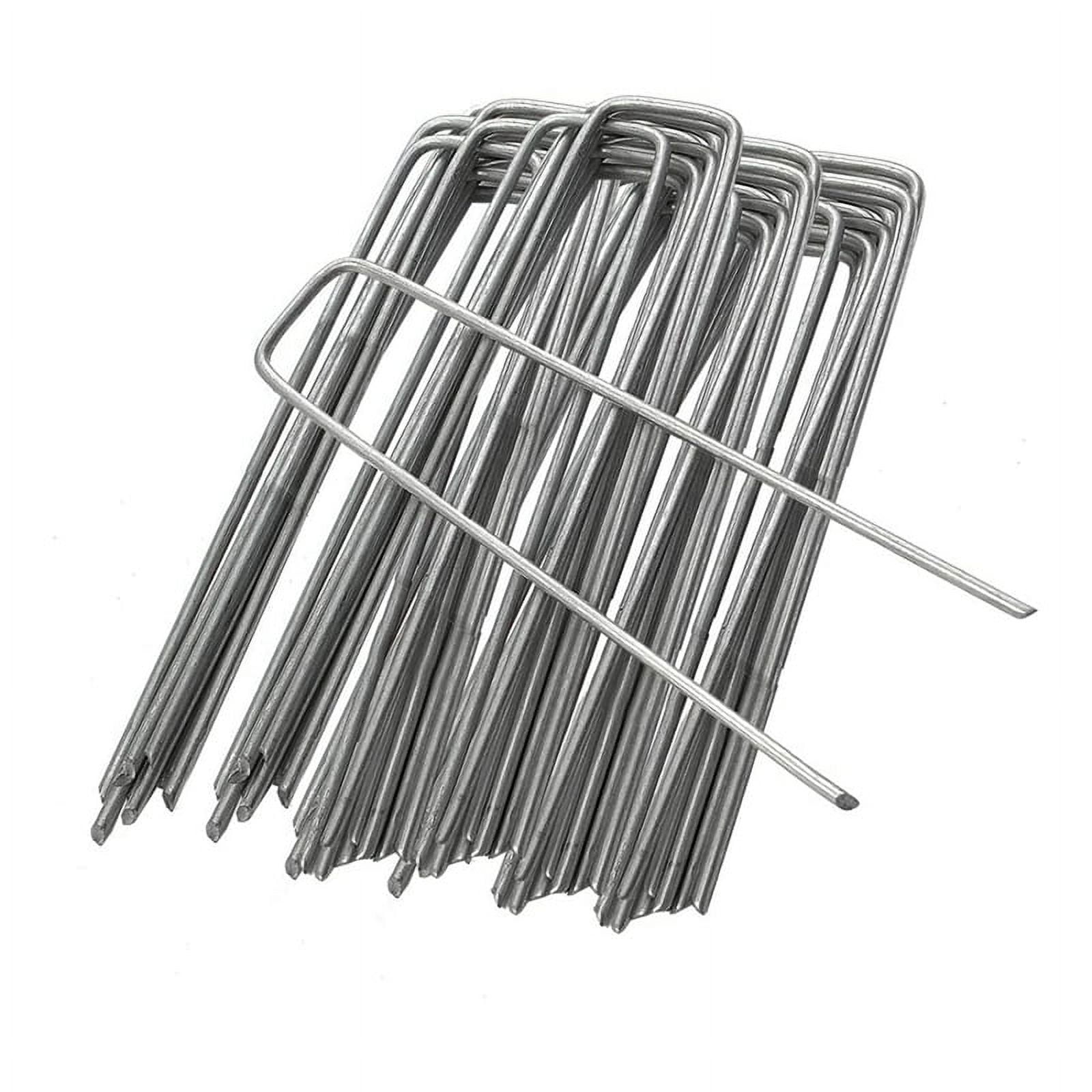 Garden Pegs Stakes Securing Lawn U Shaped Nail Pins SpaceFor Weed ...