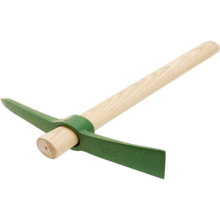 Garden Pick Flower Planting Pickaxe Compact Gardening Hoe Tool Small Hand Digger Steel Wood