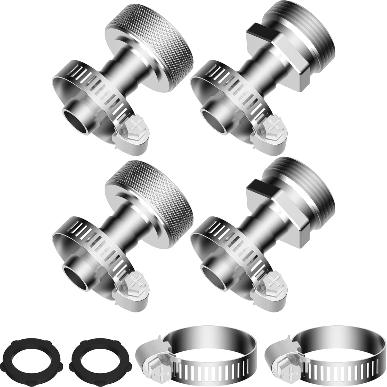 Garden Pipe Quick Connect, Solid Brass Garden Hose Repair Fittings, 1/2 ...