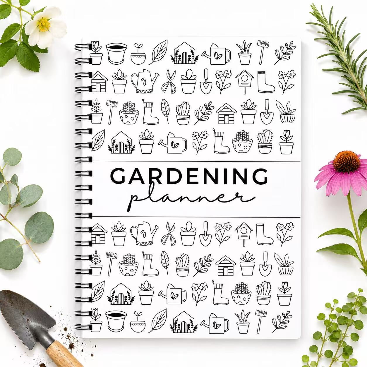 Garden Planner Journal – 8.27” x 11.22” Spiral Bound Gardening Notebook ...