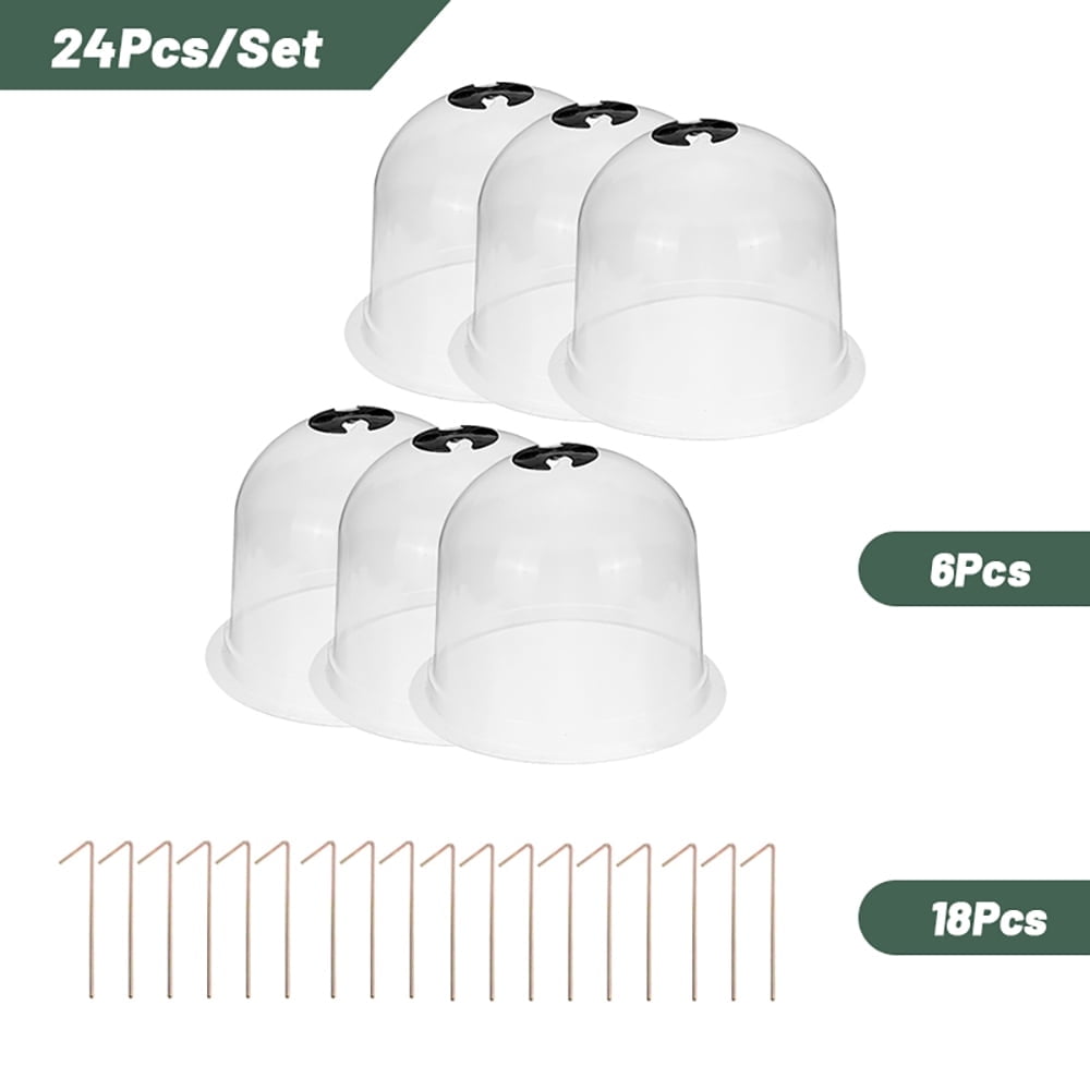 Garden Plant Cloches Transparent Bell Covers Plastic Greenhouse ...