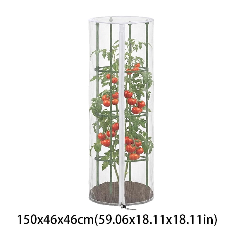 Garden Plant Protector Netting Cover with Zipper, 59x18 Inch Round ...