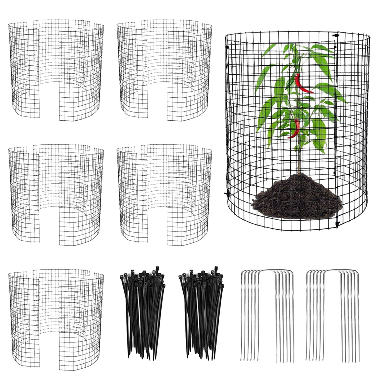 Garden Plant Protectors,Large Wire Plant Protector from Animals,15 Pack ...