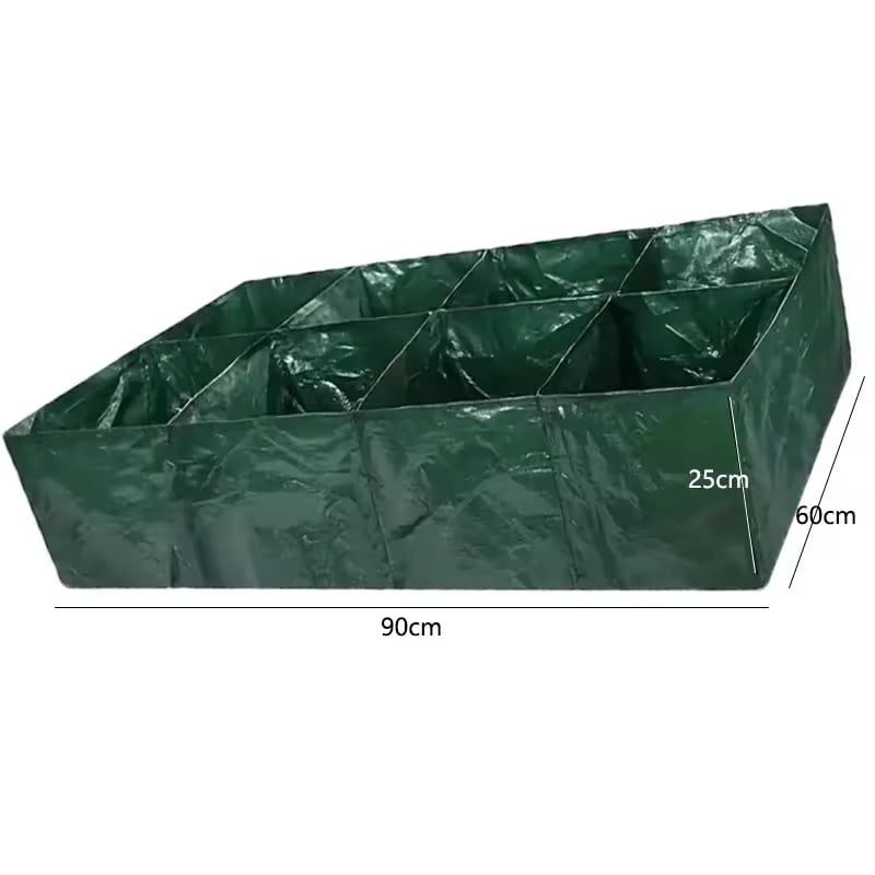 Garden Planting Bag Multi-gird Felt Growing Bag Rectangle Planting ...