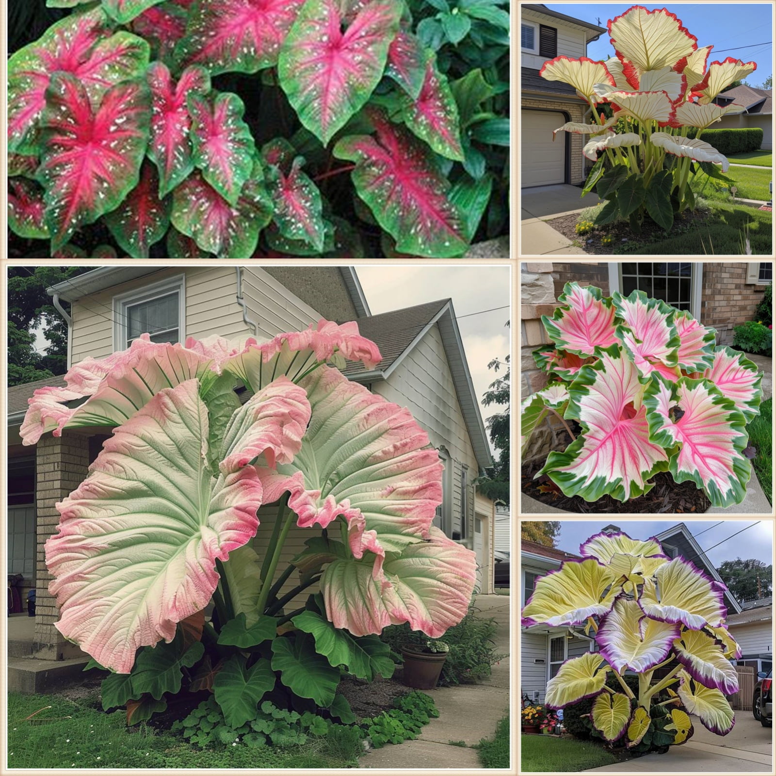 Garden Planting Ornaments [Elephant Ear Plant Mix for Planting ...