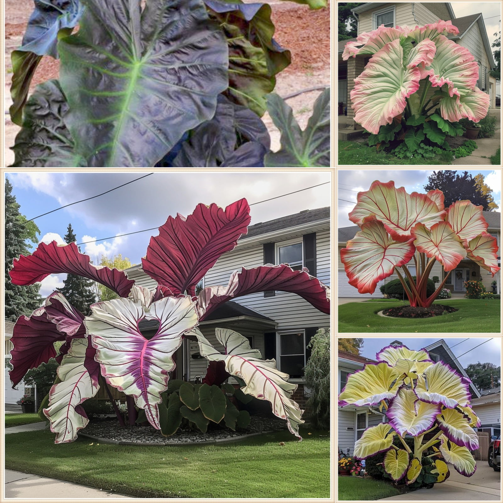 Garden Planting Ornaments [Elephant Ear Plant Mix for Planting ...