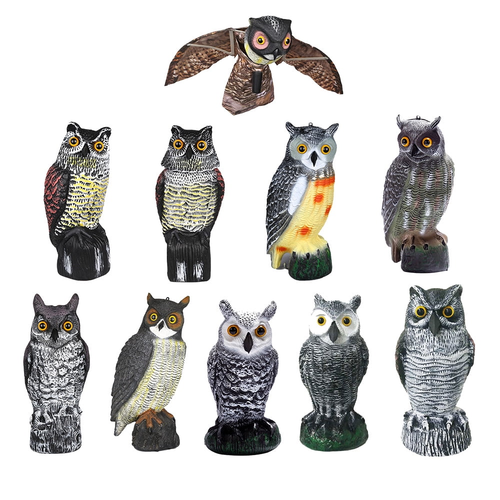 Garden Plastic Owl Scarecrow,Outdoor Owl Decoy Bird Repellent Pest ...