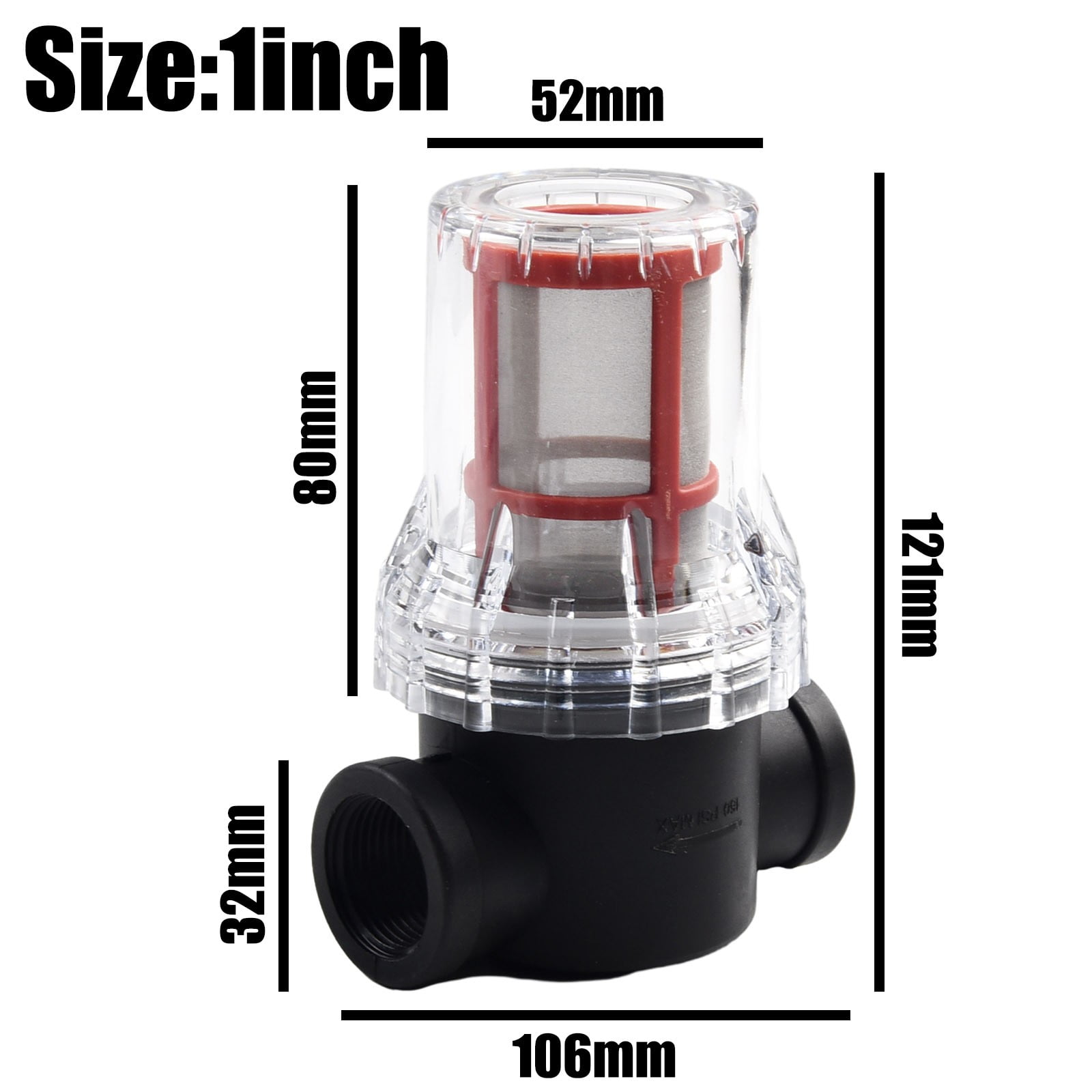 Garden Pond Inline Mesh Strainer Water Pump Filter High Flow Pipeline ...
