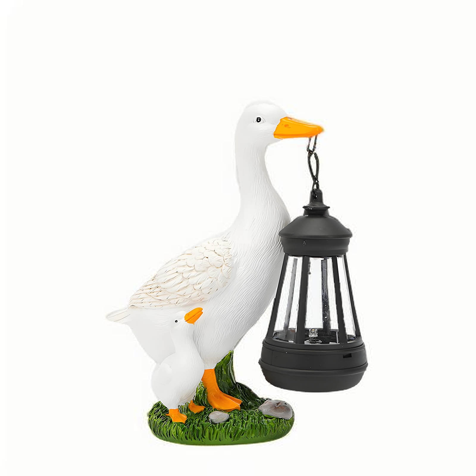 Garden Porch Duck with Solar Lantern Outdoor Decoration Solar Geese ...