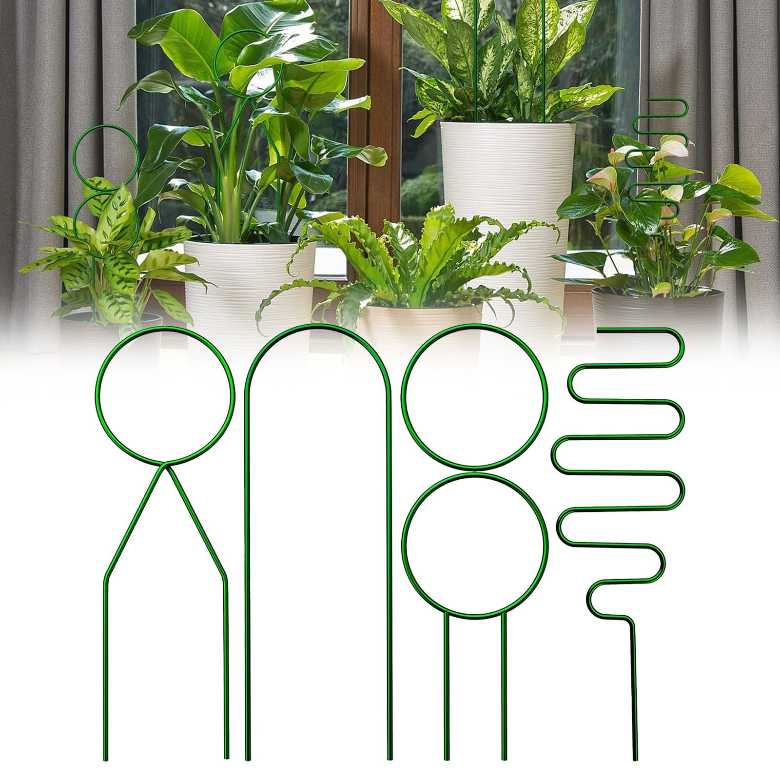 Garden Pot Climbing Pergola Stand Solid Hoop Trellis for Potted Vines ...