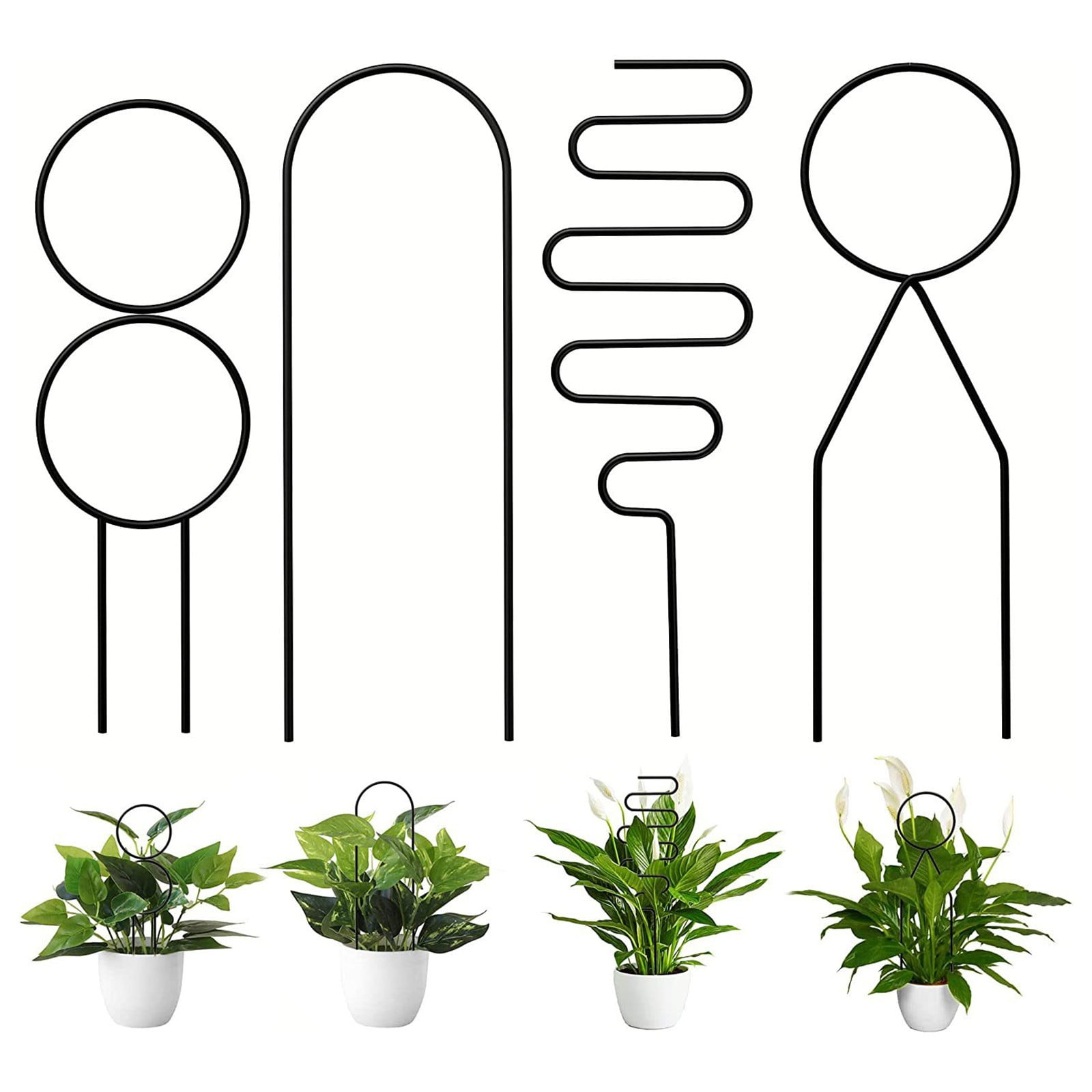 Garden Pot Stand Climbing Pergola Hoop Flower Stand Potted Solid Vine ...