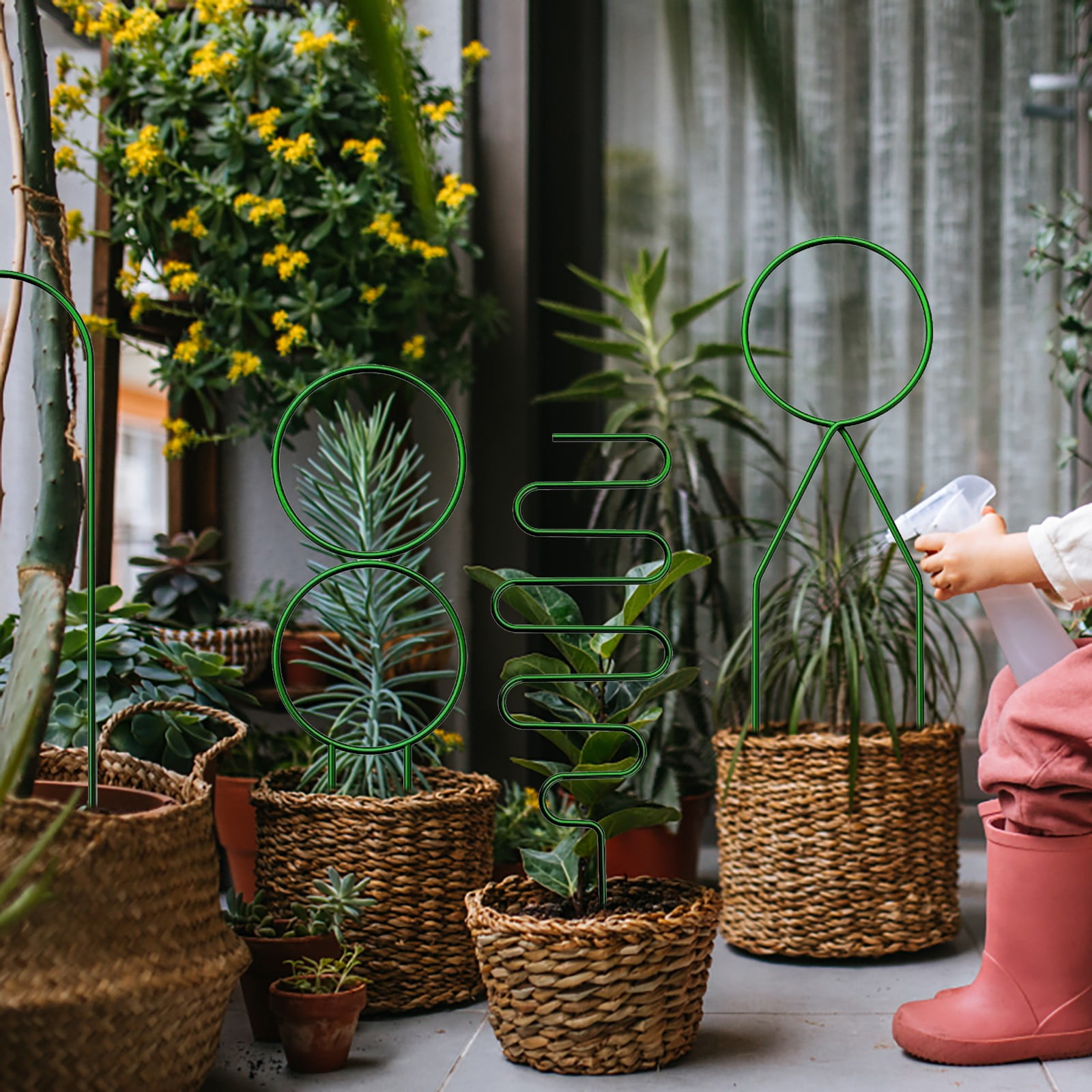 Garden Pot Stand Climbing Pergola Hoop Flower Stand Potted Solid Vine ...