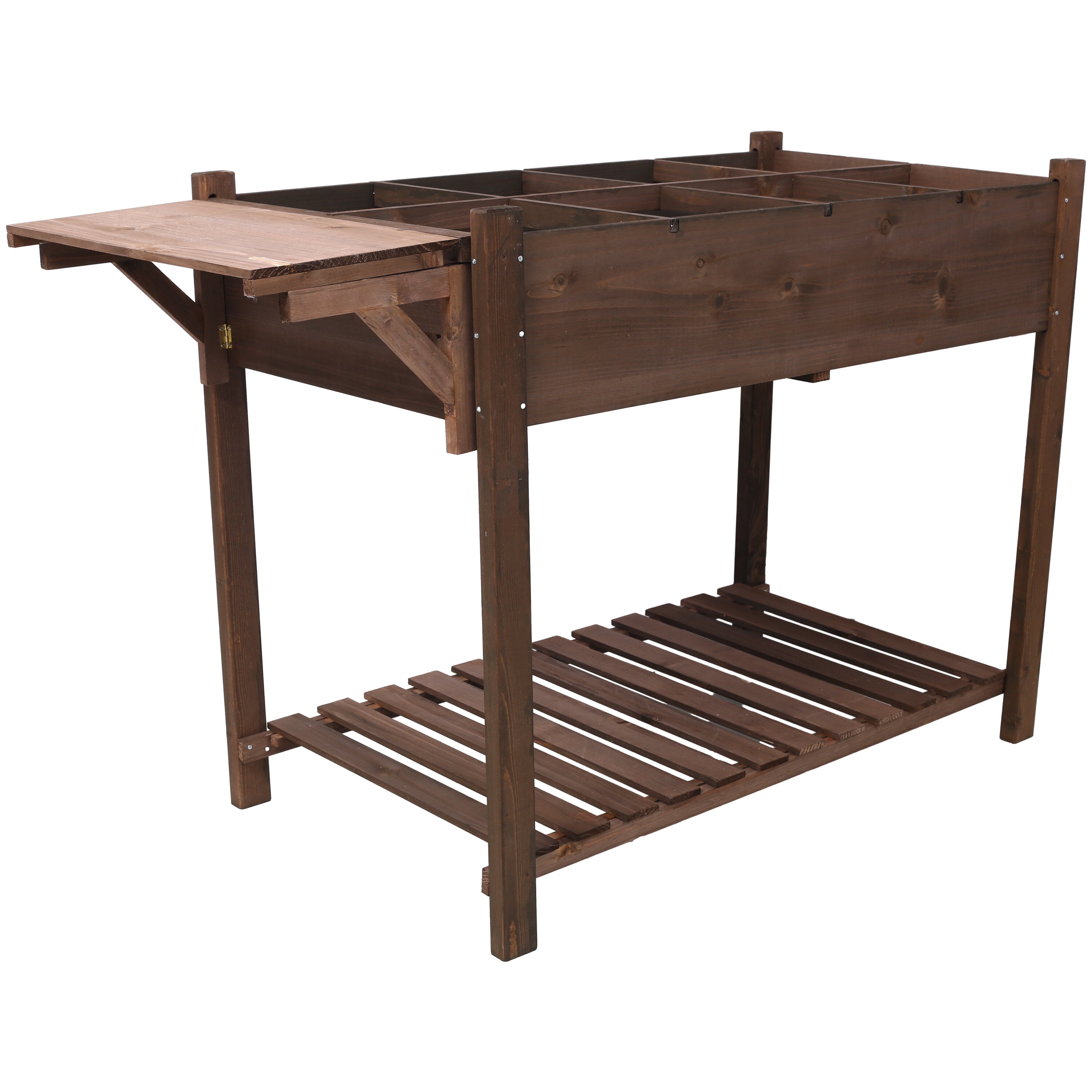 Garden Pots 8 Pockets Horticulture Raised Garden Bed Elevated Wood ...