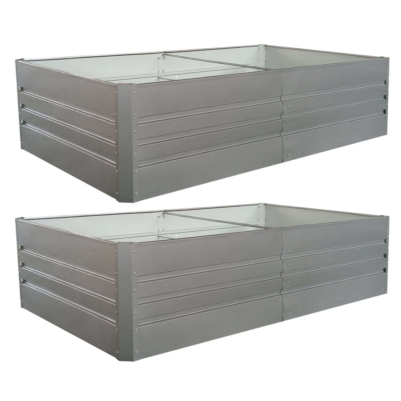 Garden Pots 8x4x2 ft (2 pack) Metal Garden Bed,Outdoor Planter Box ...
