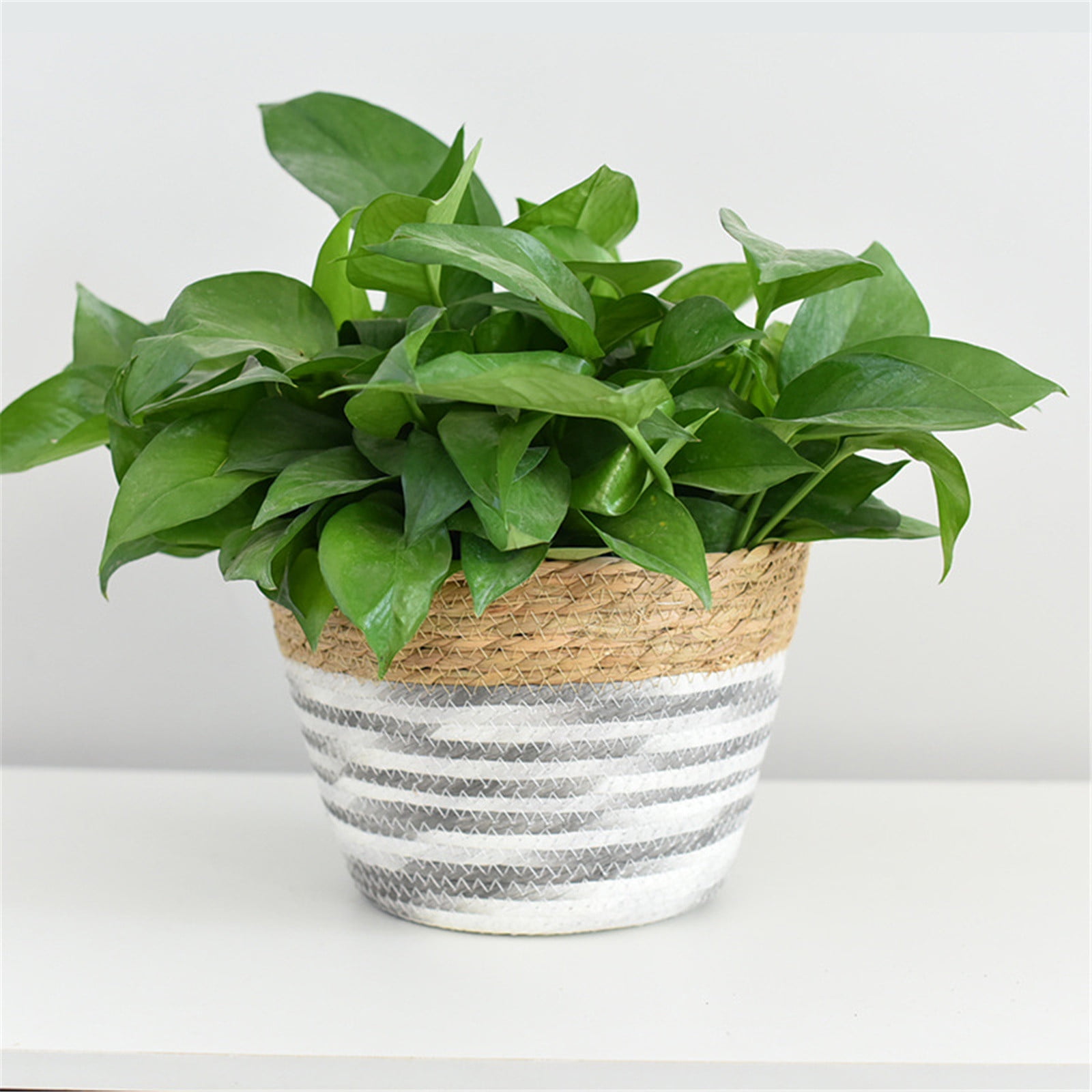 Garden Pots Flower Pots Cover Storage Basket Plant Woven Basket Planter ...
