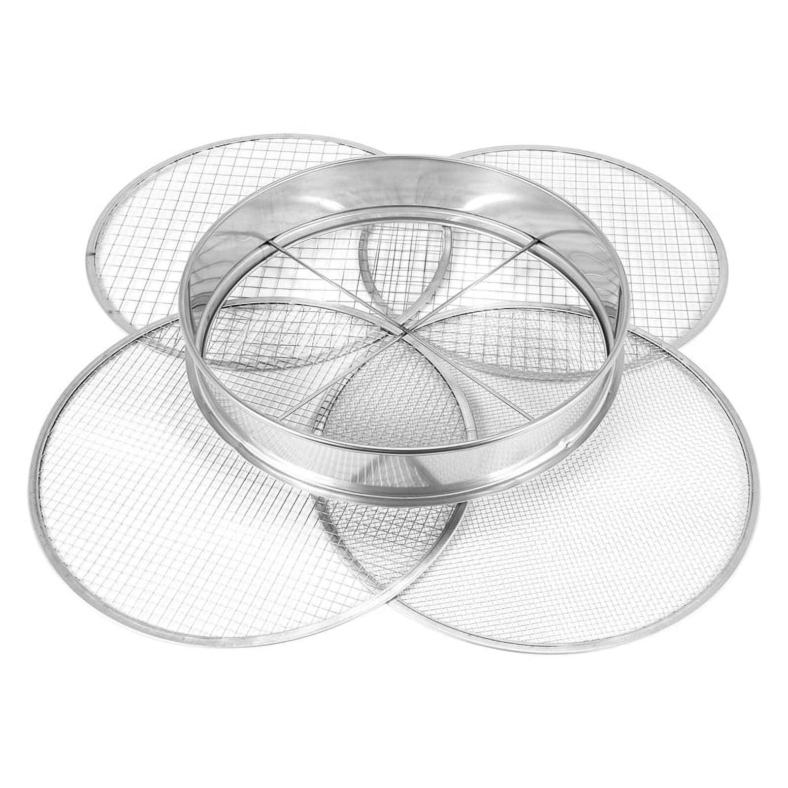 Garden Potting Mesh Sieve Sifting Pan - Stainless Steel Mix Soil Filter ...