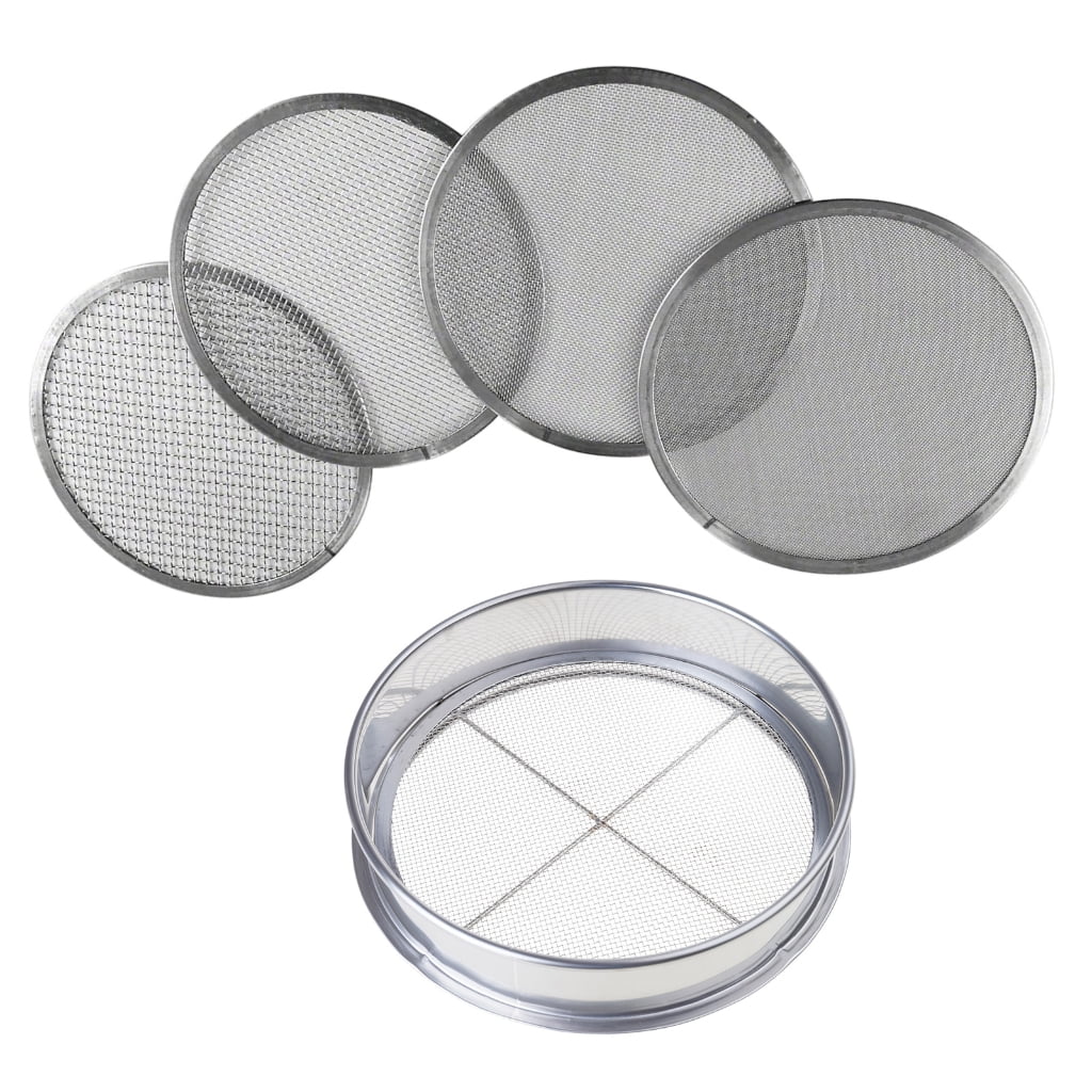 Garden Potting Sieves Stainless Steel Riddle Sieve Set 8Inch Diameter 4 ...